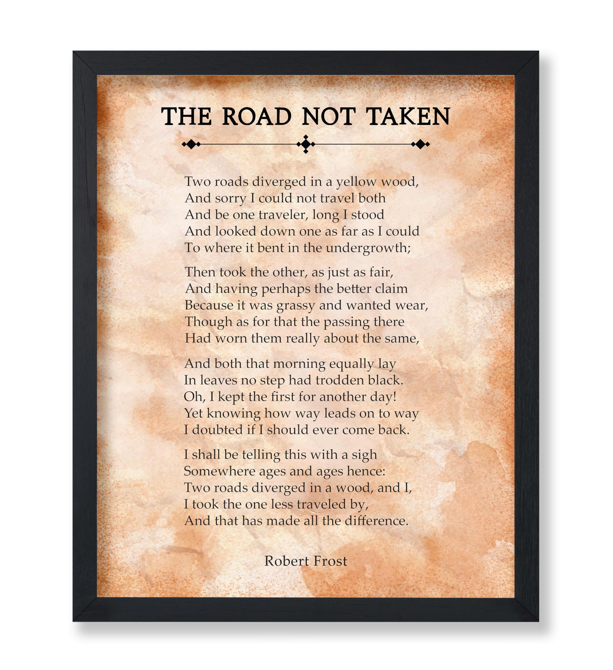 Amazon.com: Poster Master Robert Frost Poster - The Road Not Taken ...