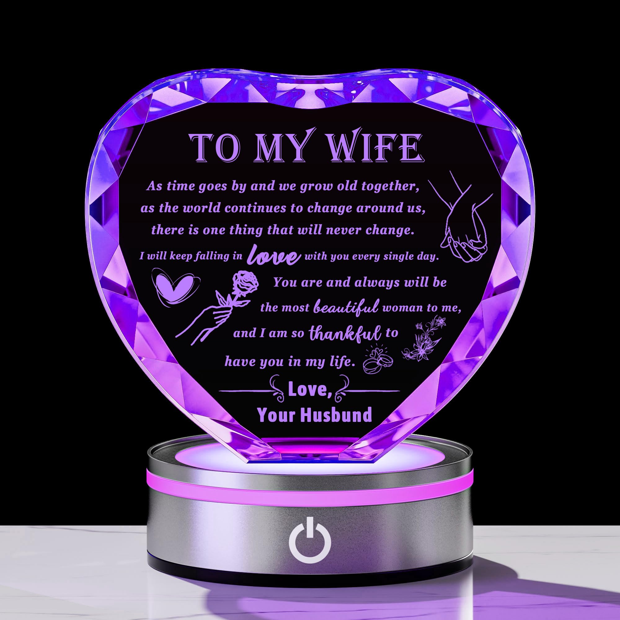 Amazon.com: Qianwei Romantic Gifts for Wife from Husband with Colorful ...