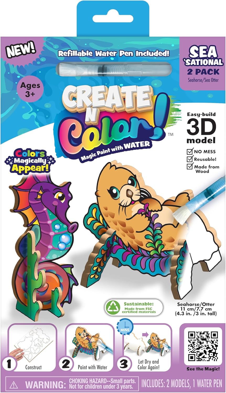 Amazon.com: Create N Color Magic Paint with Water - Mess Free Painting ...