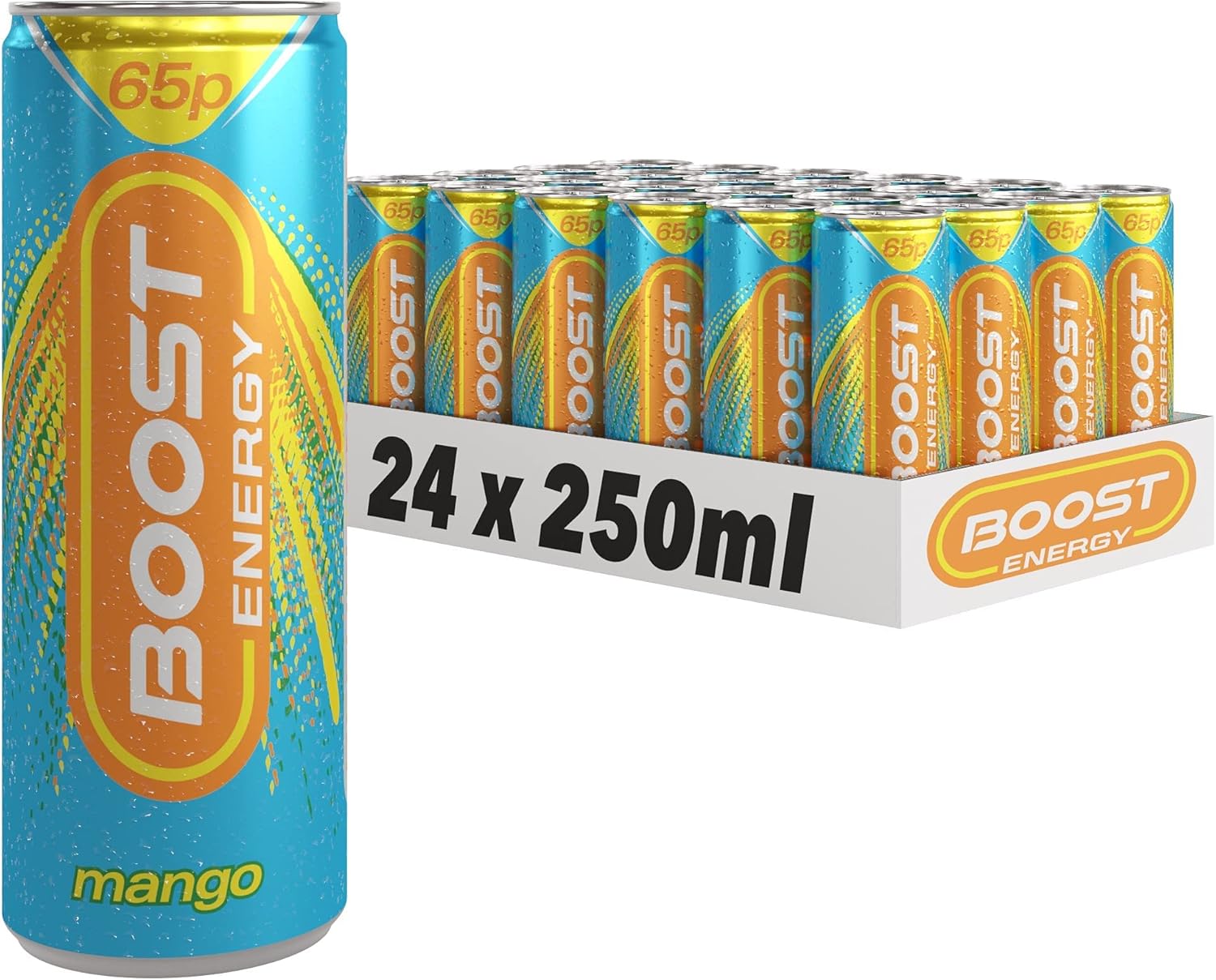 Boost Energy Drink Mango Flavour, 250ml x 24 pack, Vegan Friendly Great ...