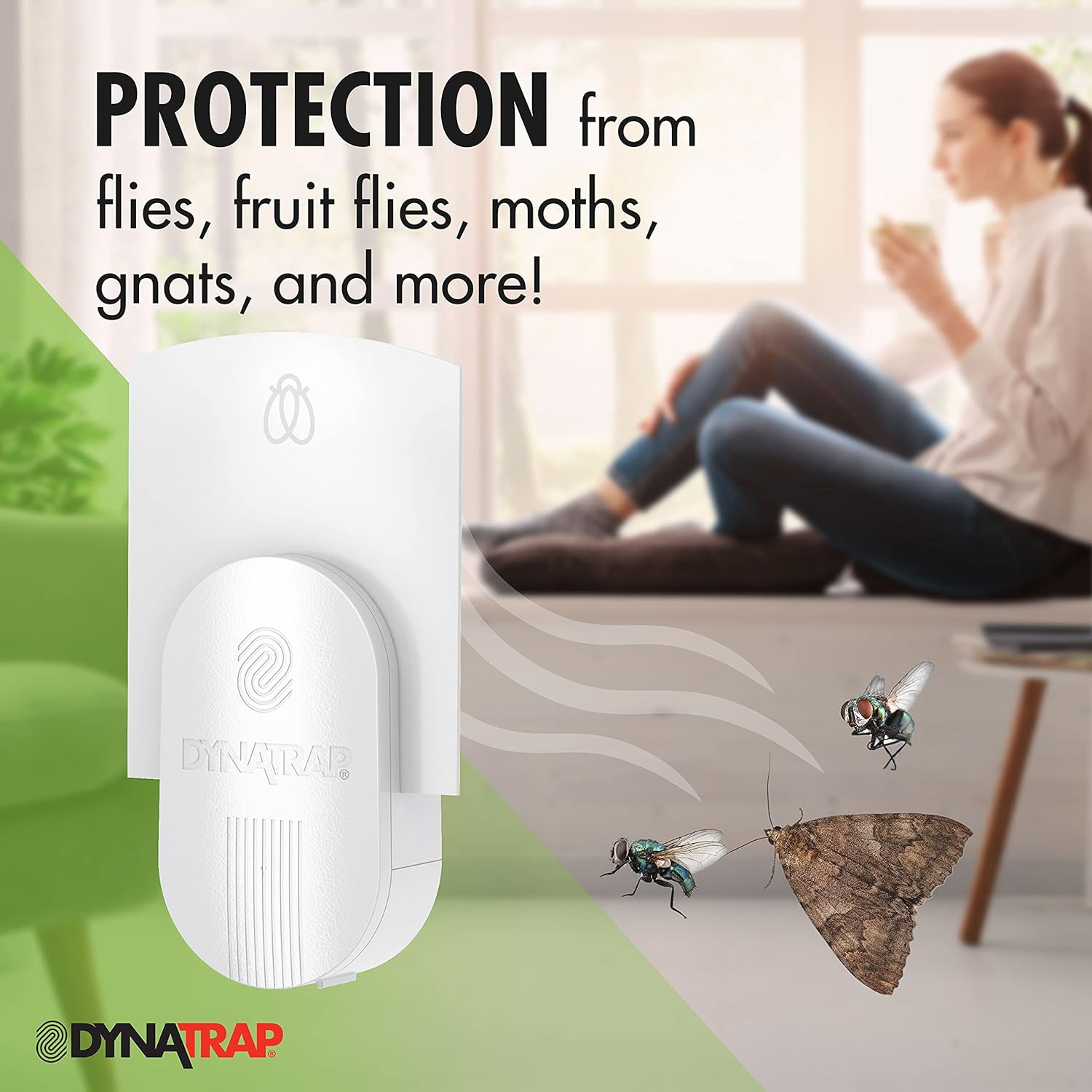 Buy DynaTrap DT3005W DOT Indoor Plug-In Fly Trap for Flies, Fruit Flies ...