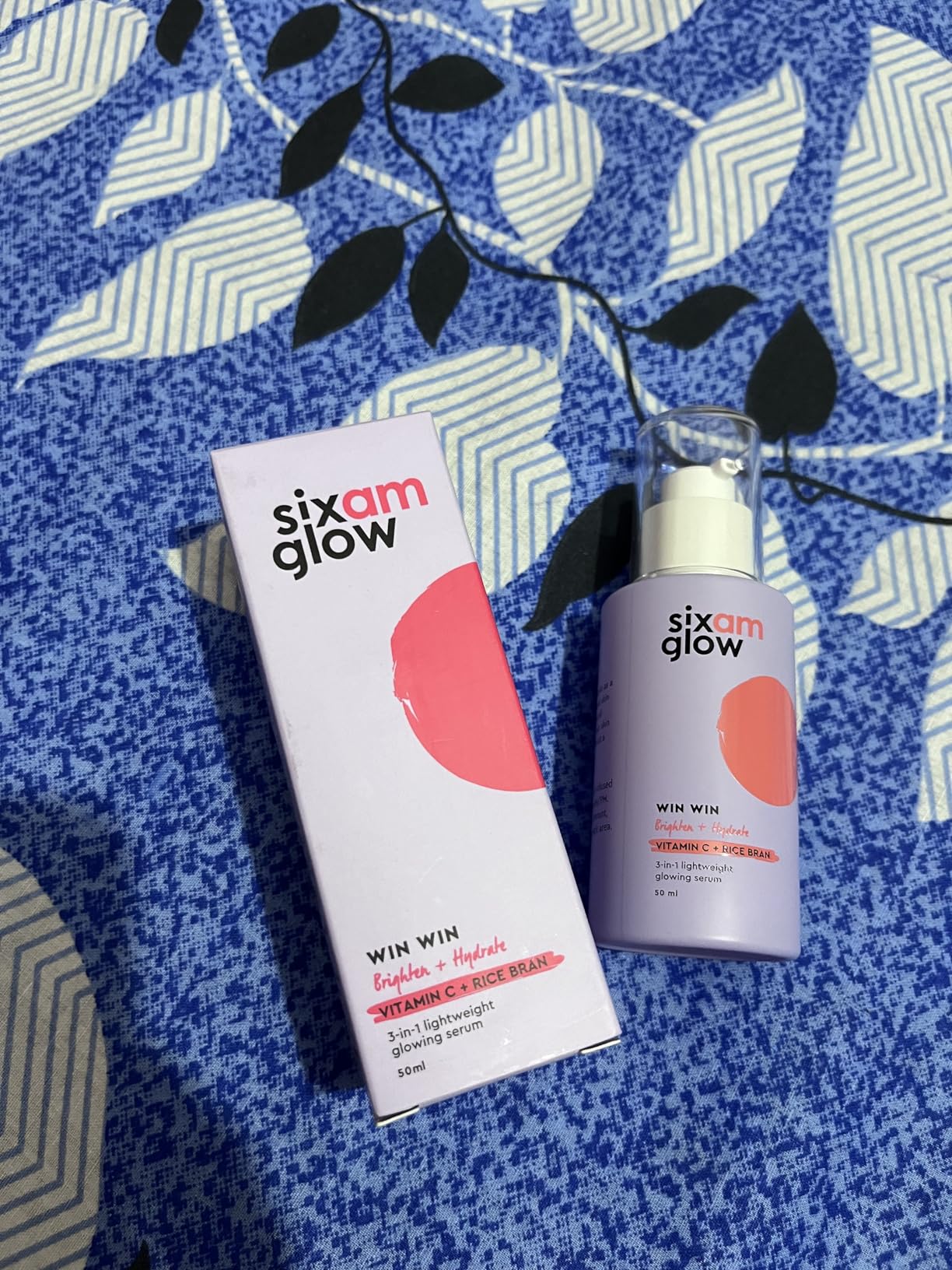 SIX AM Win Win Serum & Oil | Brightening & Hydrating Facial Oil + Primer | Hyaluronic Acid, Rice ...