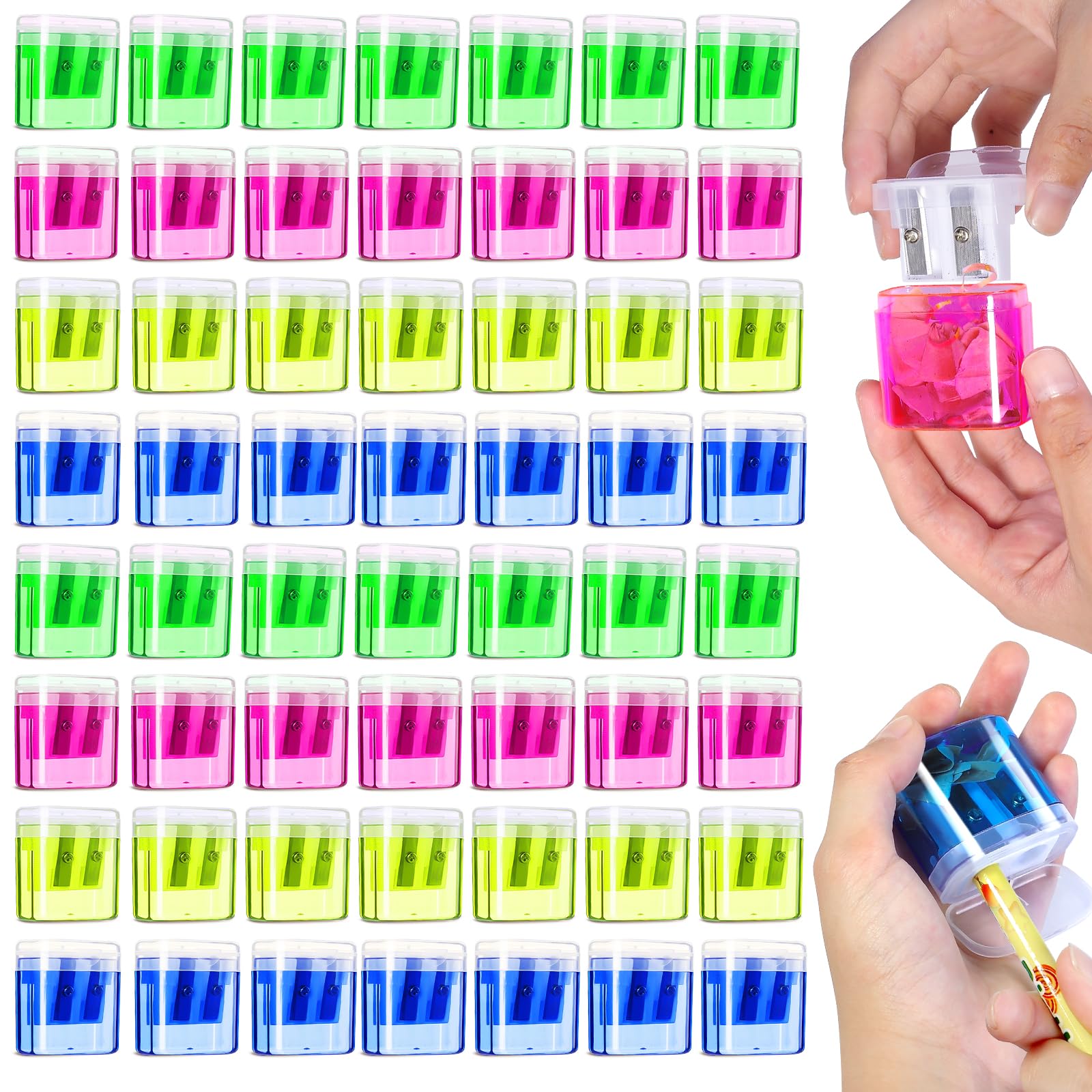 Amazon.com : OCHIDO 60 Pack Pencil Sharpeners Bulk,School Supplies ...