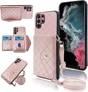 Amazon.com: Furiet Wallet Case for Samsung Galaxy S25 Ultra 5G with Crossbody Shoulder Strap ...