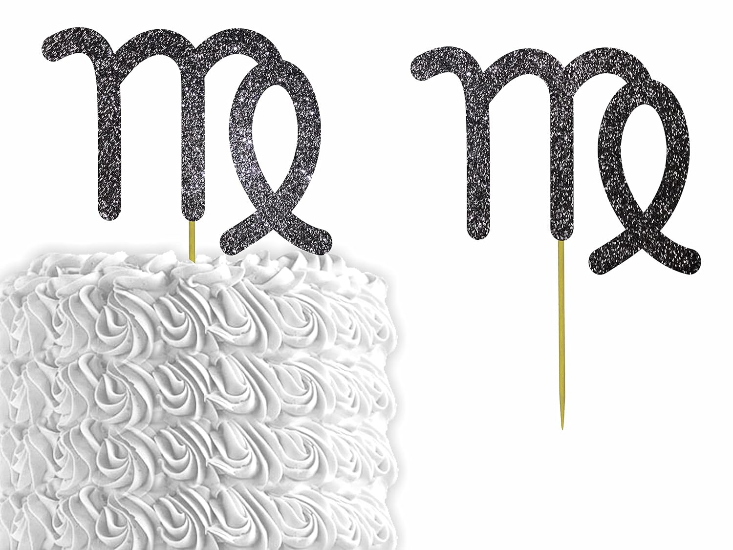 Amazon.com: Glitter Zodiac Virgo Sign Symbol Symbol Cake Topper ...