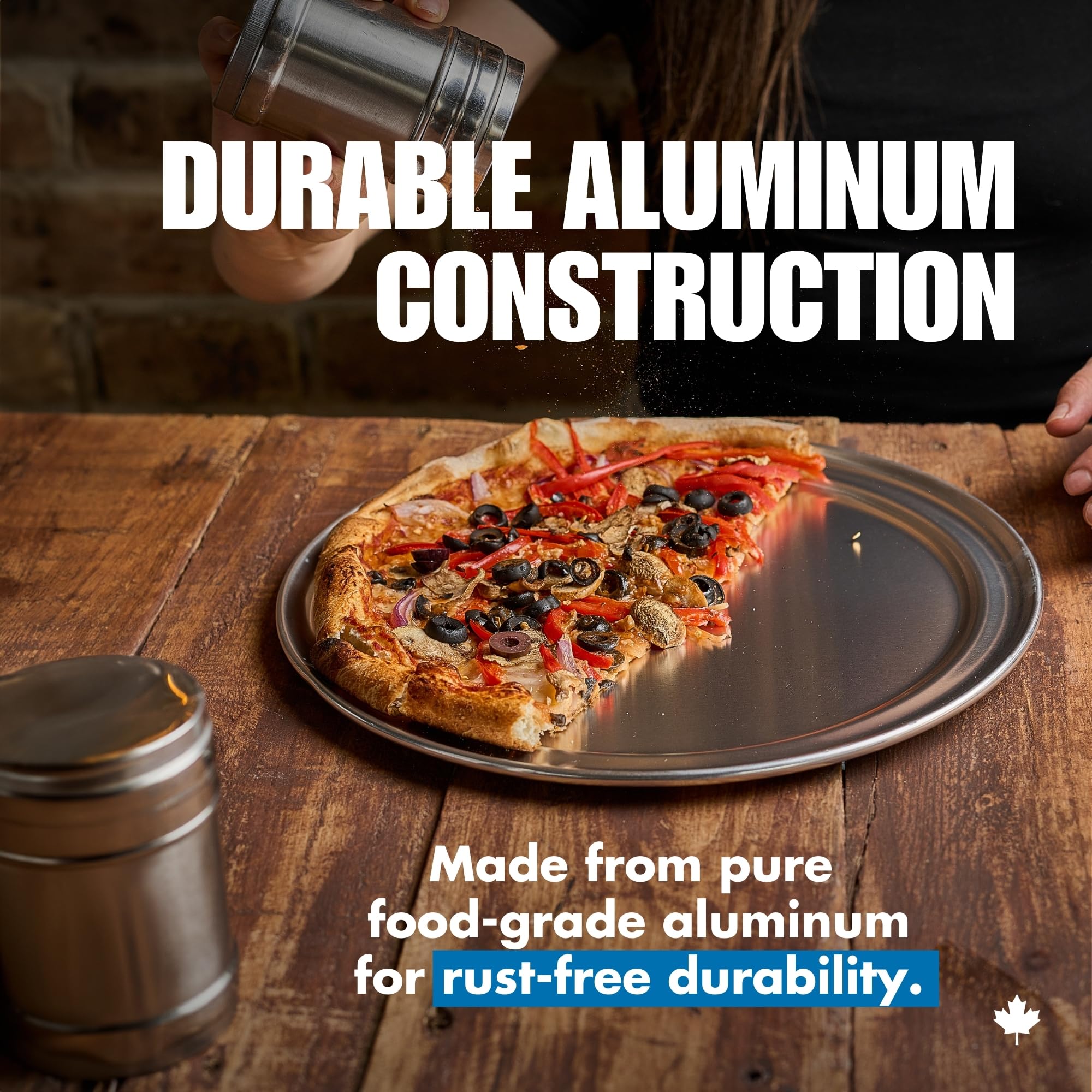 Snapklik.com : Non-Stick Wide-Rim Aluminum Pizza Pan, 14 Inch 6 Pack ...