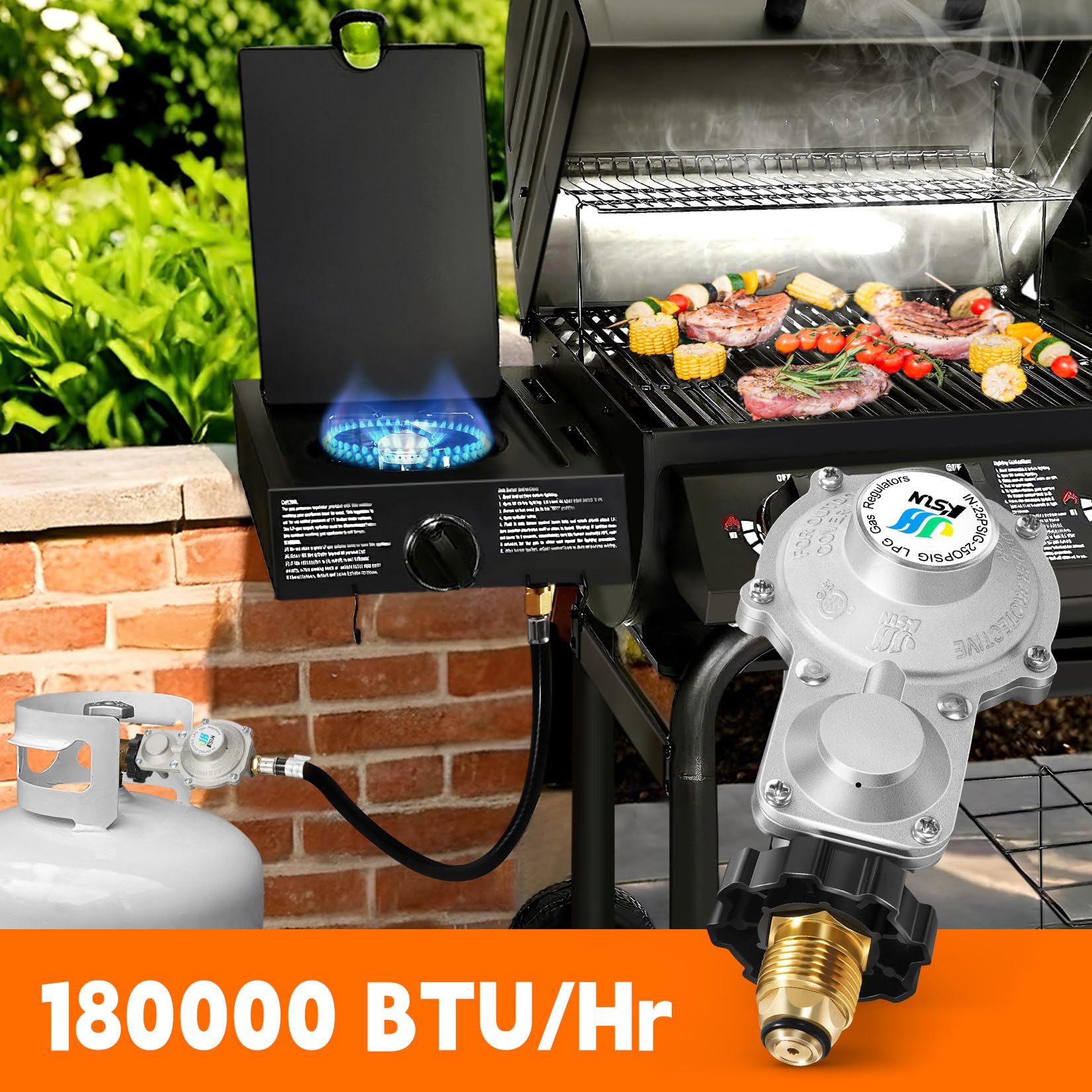 Snapklik.com : GasSaf 2 Stage Propane Regulator For RV