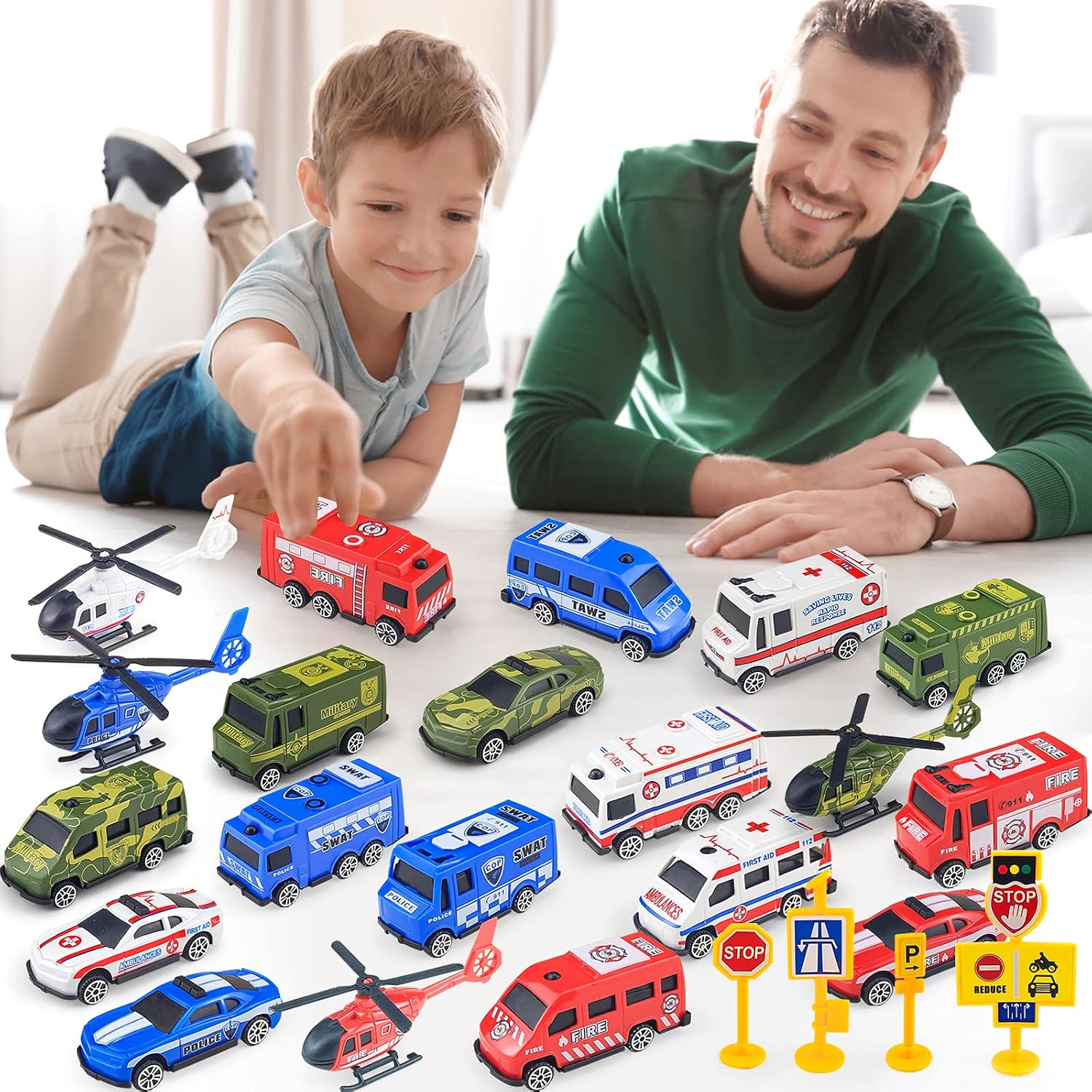 Tcvents 24P Super Value Toy Cars Set – Mini Model Vehicle Set Toys for ...