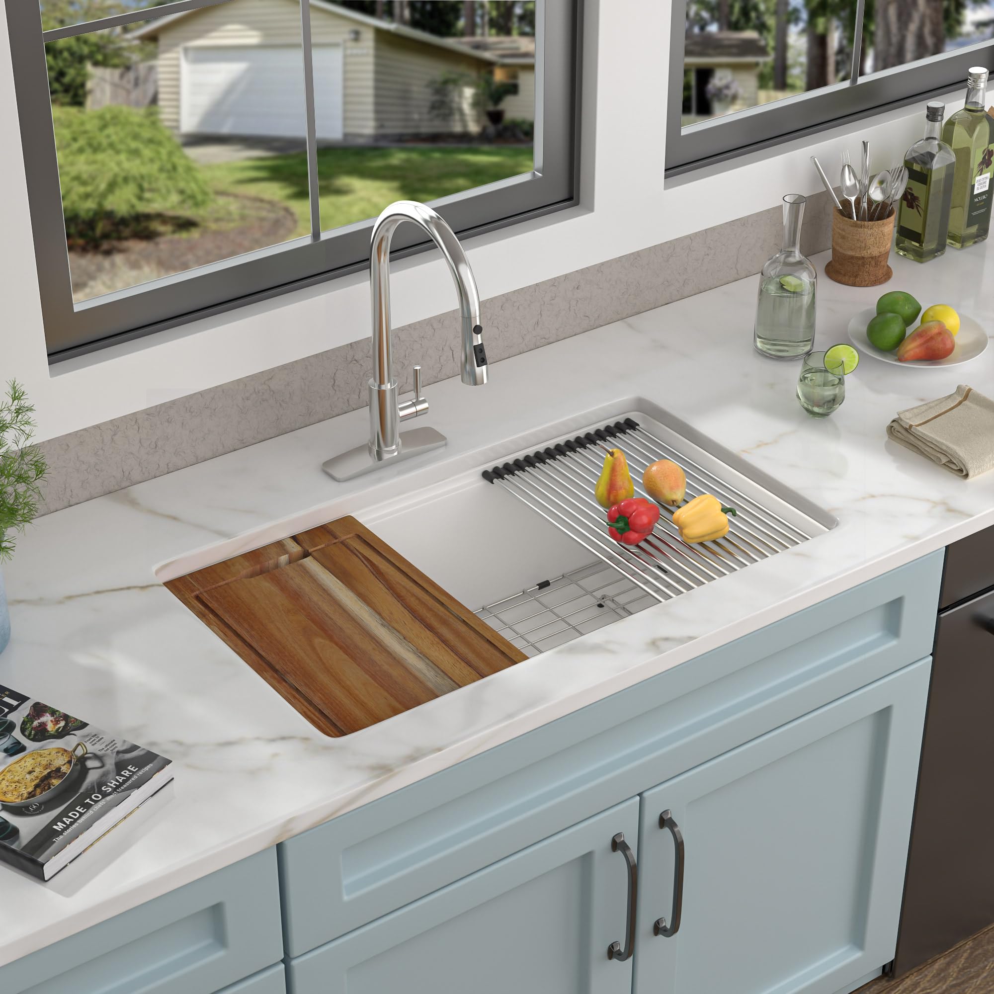 Snapklik.com : 32 Granite Composite Kitchen Sink - 32"x19" Kitchen Sink ...