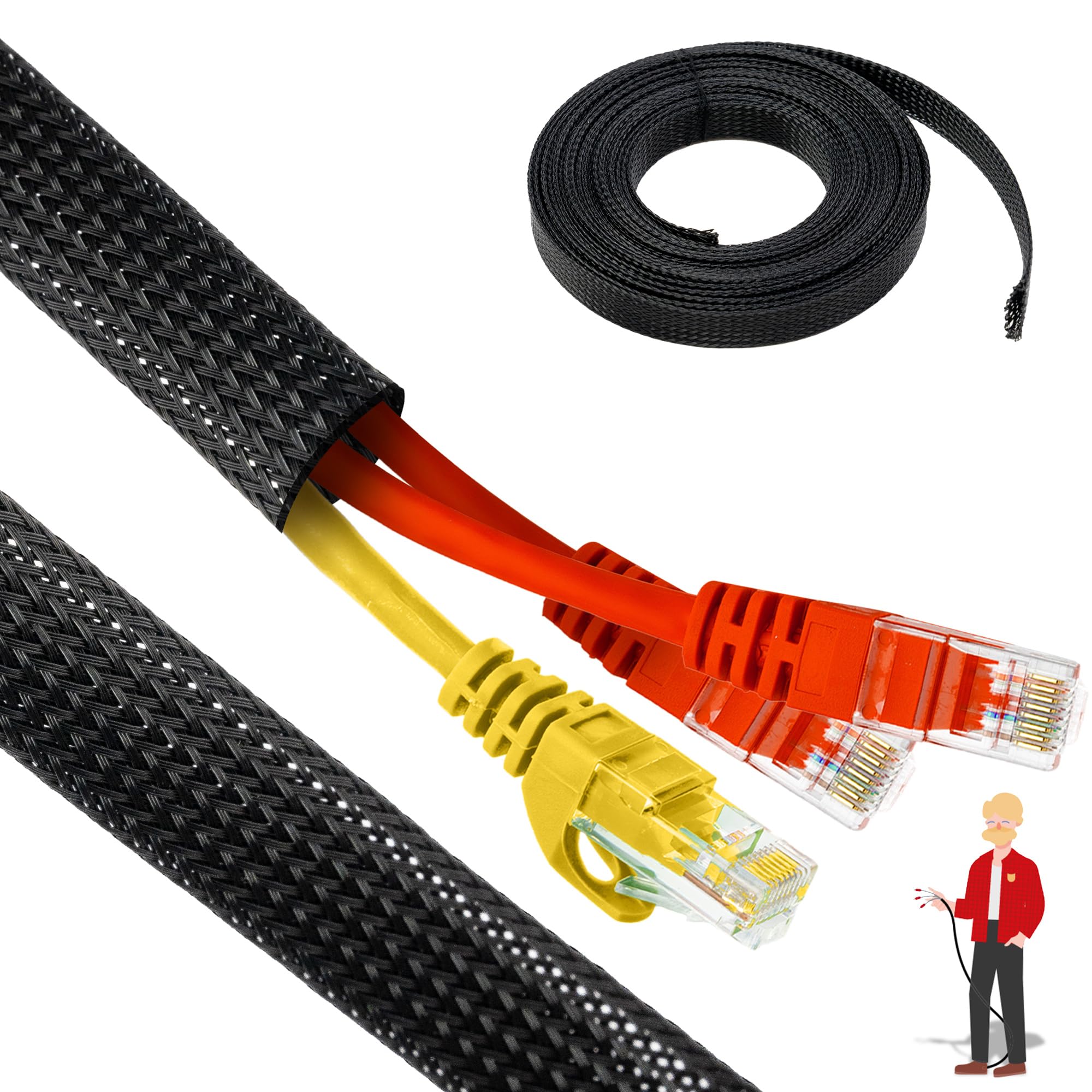 Amazon.com: XFasten Wire Loom 3/4 Inch 25ft – PET Expandable Braided ...