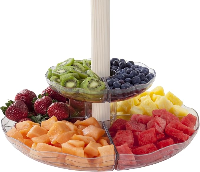 Amazon.com | CreativeWare 2-Tier Carousel Tray, Rectangular, Highly ...