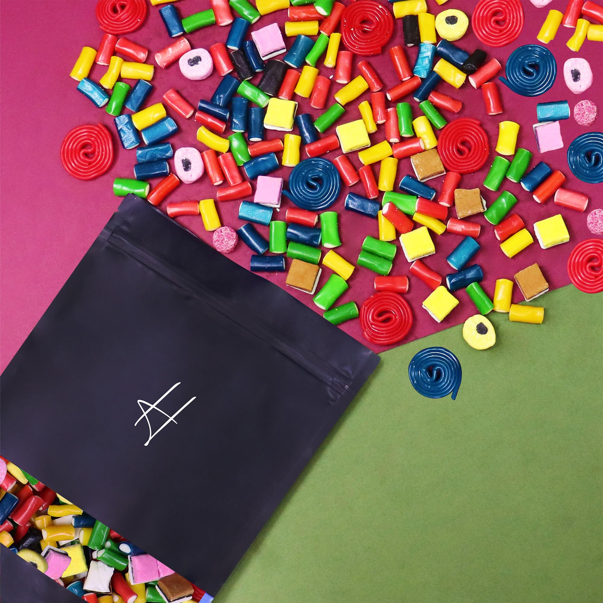 Liquorice Sweets Selection Pouch With Cherry Wheels, Liquorice Allsorts ...