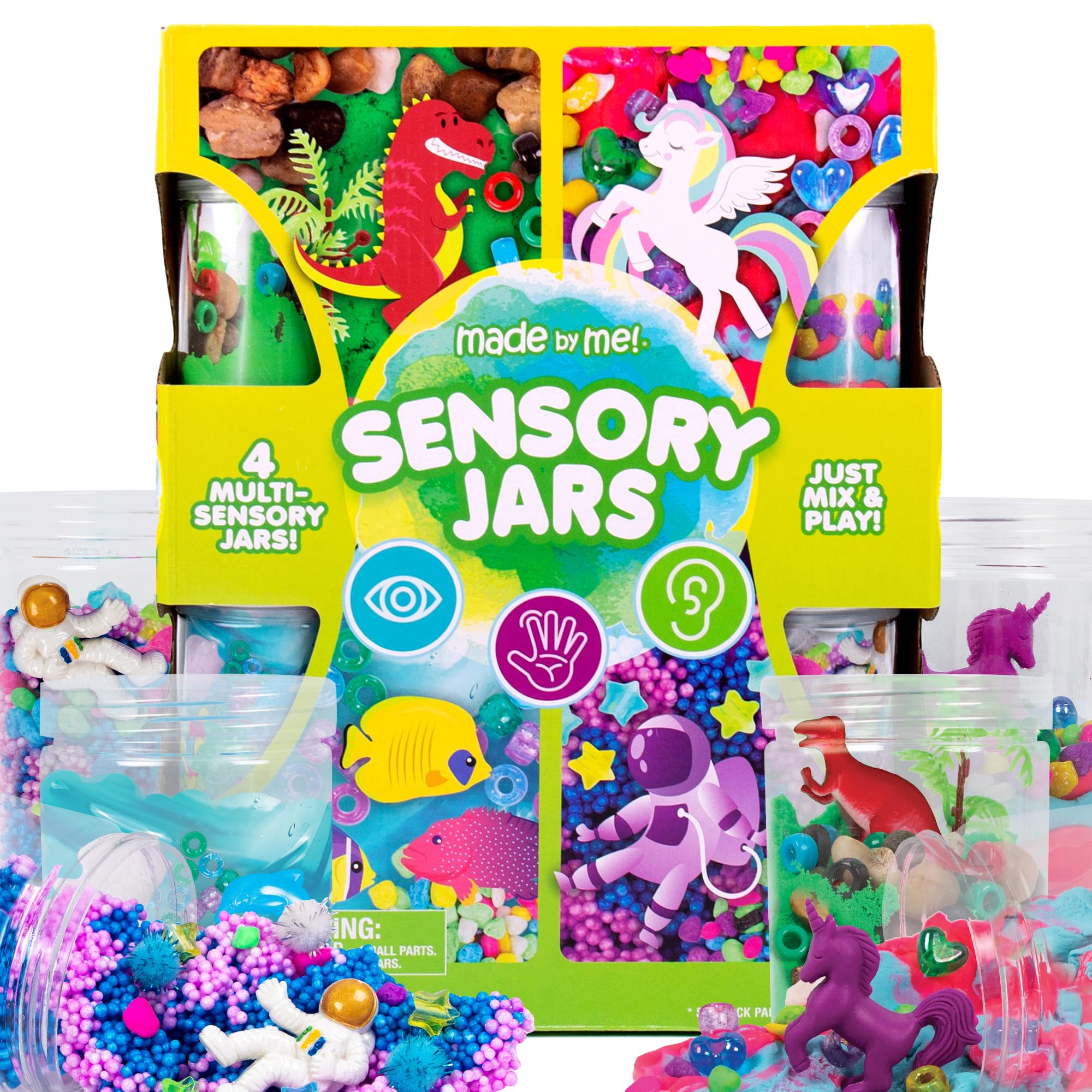 Amazon.com: Made By Me Sensory Jars, 4 Pack, Reusable Sensory Toys ...