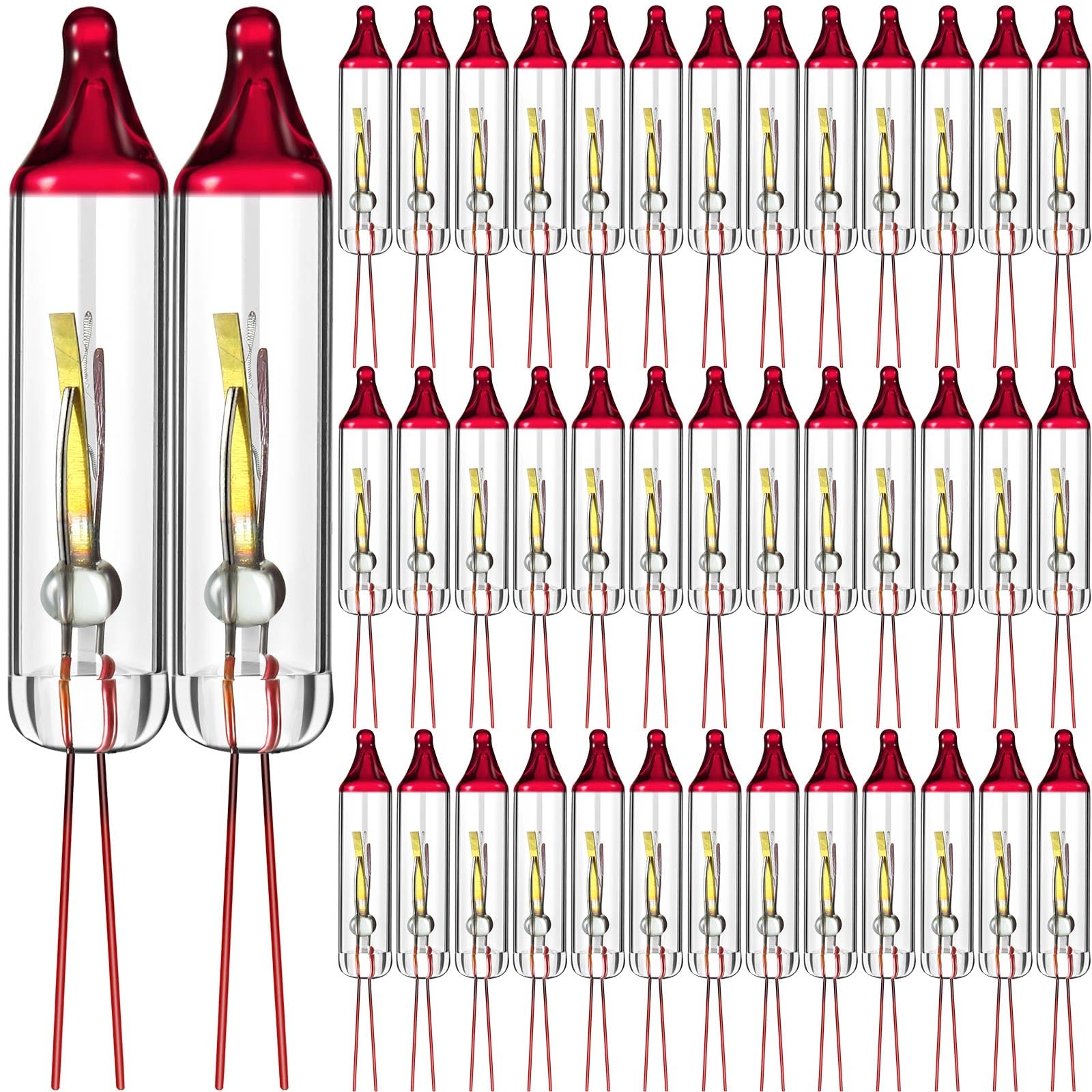 Amazon.com: Ganeen 48 Pcs Flasher Christmas Replacement Bulbs 3.5 Volt ...