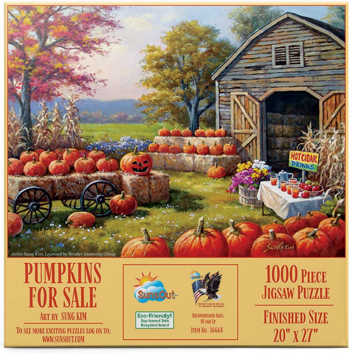 Amazon.com: SUNSOUT INC - Pumpkins for Sale - 1000 pc Jigsaw Puzzle by ...