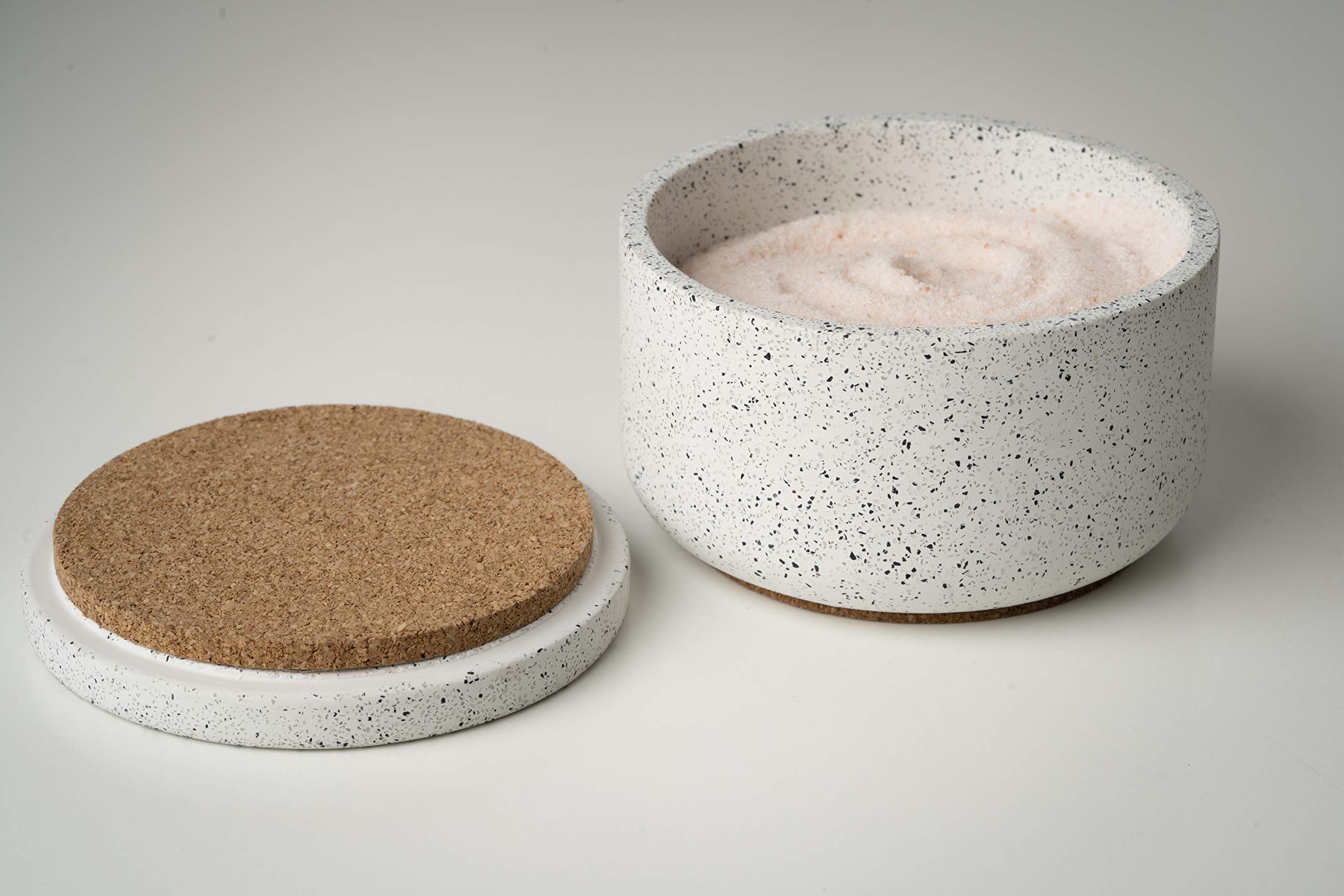 South Wind Home, Salt Pig/Salt Pot with lid, Made from Terrazzo and ...