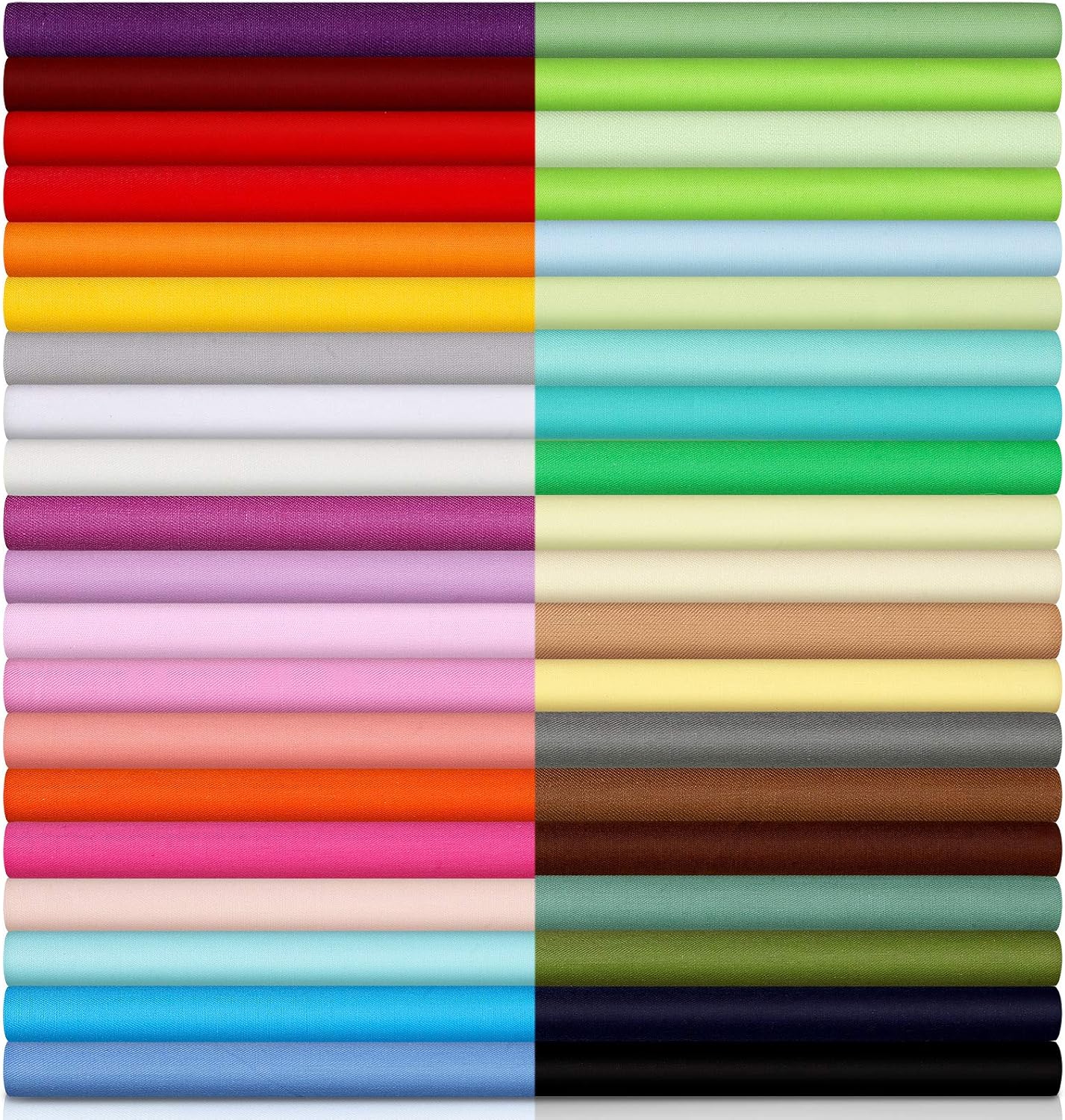 Amazon.com: Macarrie 40 Piece Solid Color Fabric Bundles - 10 x 10 Inch ...