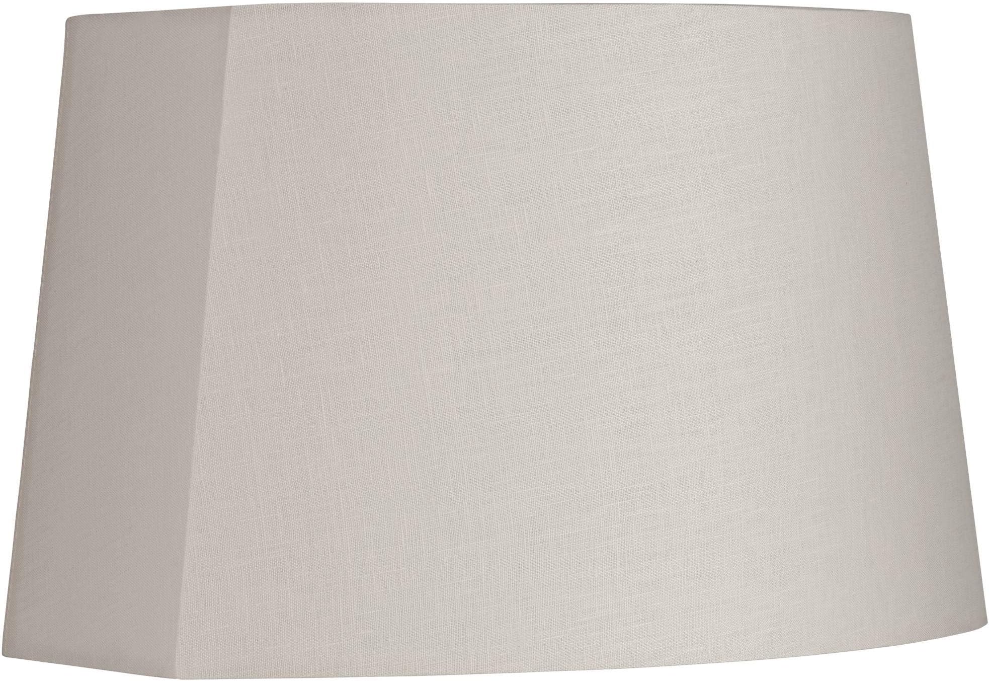 Natural Burlap Medium Rectangle Lamp Shade 10" Wide x 7" Deep at Top ...