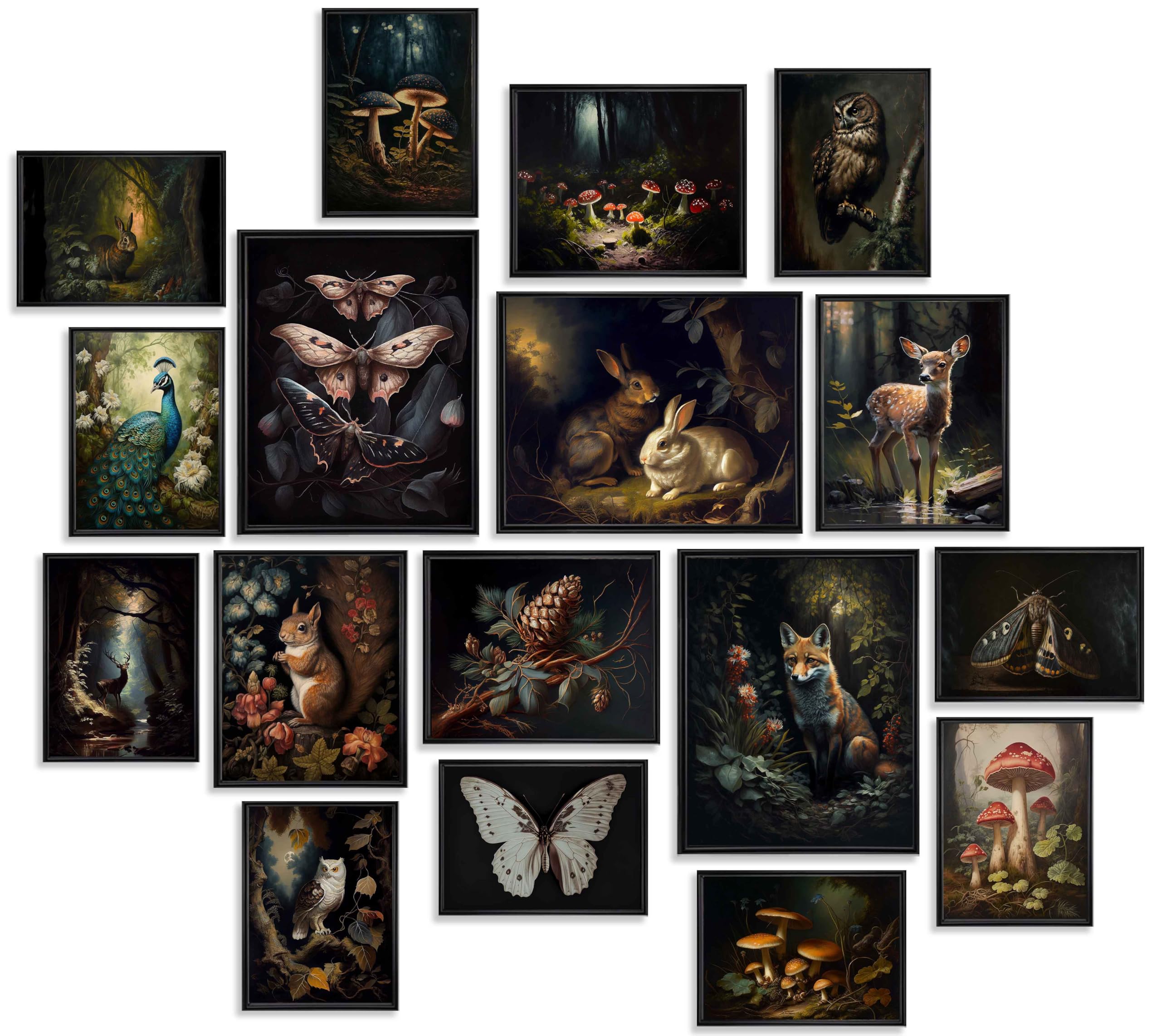 Amazon.com: KBKBART Dark Cottagecore Room Decor Aesthetic Set of 17 ...