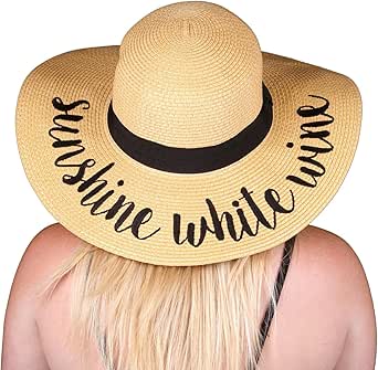 Funky Junque H-2017-SWW Sun Hat - Sunshine White Wine at Amazon Women’s Clothing store