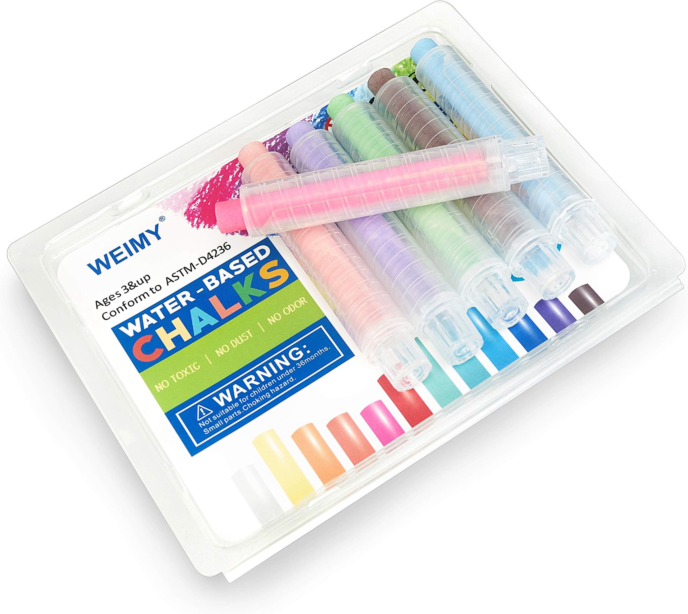 Amazon.com : WEIMY Dustless Twistable Chalk Non-Toxic Colored 1.0mm ...