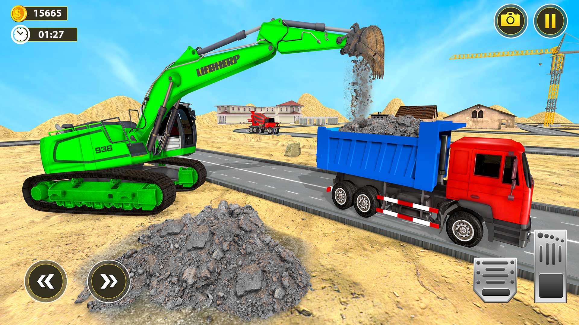 Heavy Excavator Dump Truck 3D: Construction Machines Driving Simulator ...