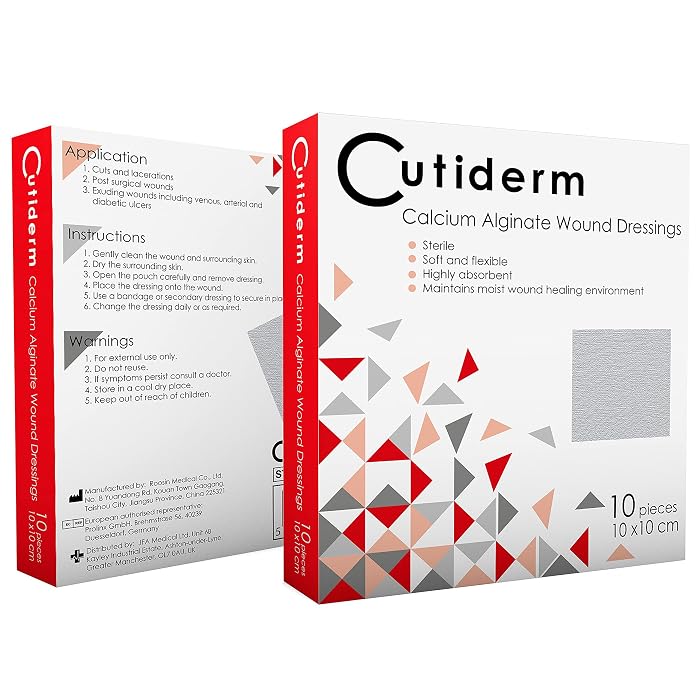 Buy Pack of 10 Cutiderm Calcium Alginate Low Adherent Wound Dressing ...