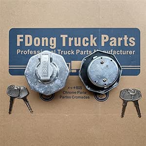 FDONG Tapa de depósito de combustible de aleación de zinc con 2 llaves ...