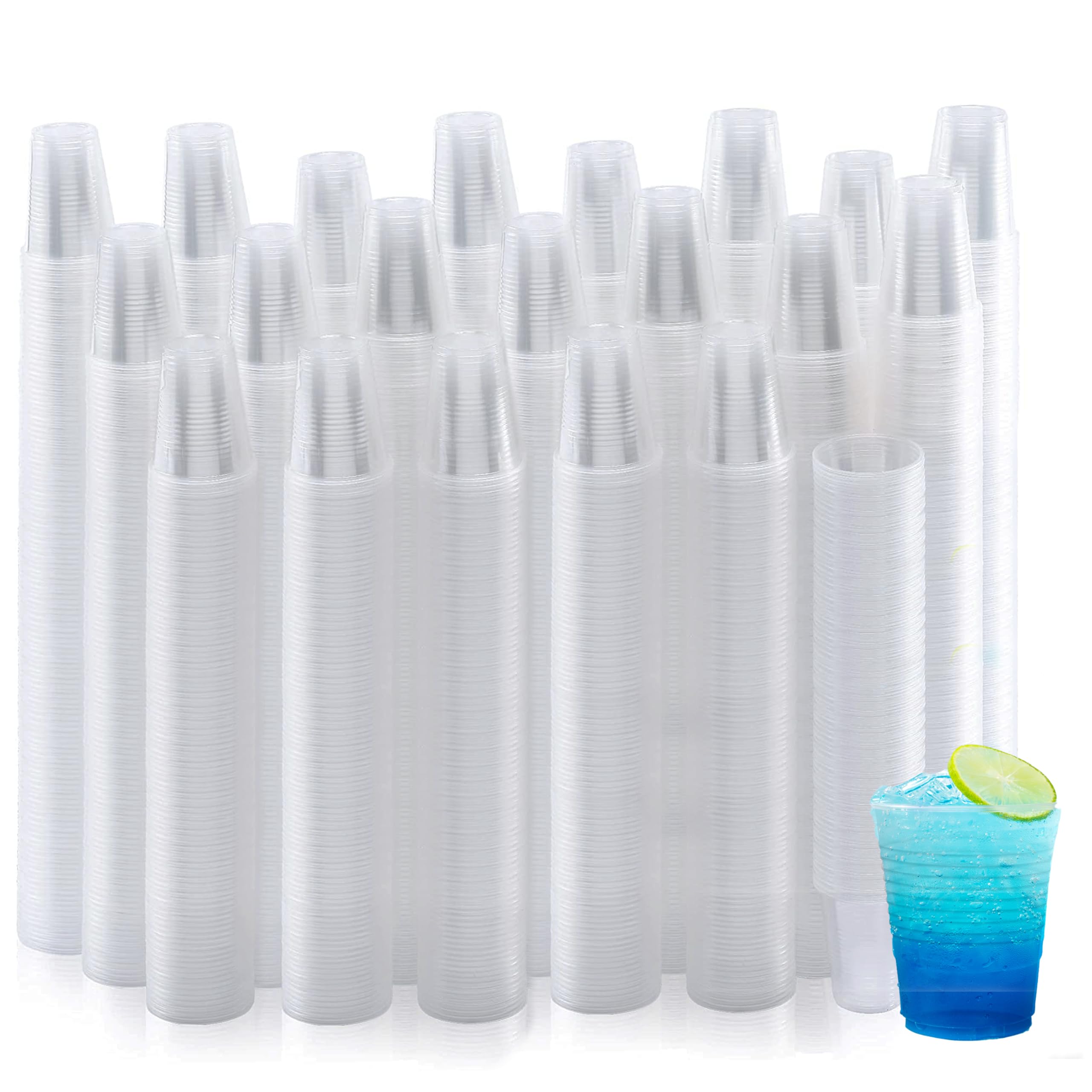 Amazon.com: Pruvade Disposable Plastic Cups [2500 Value Pack - 3oz ...