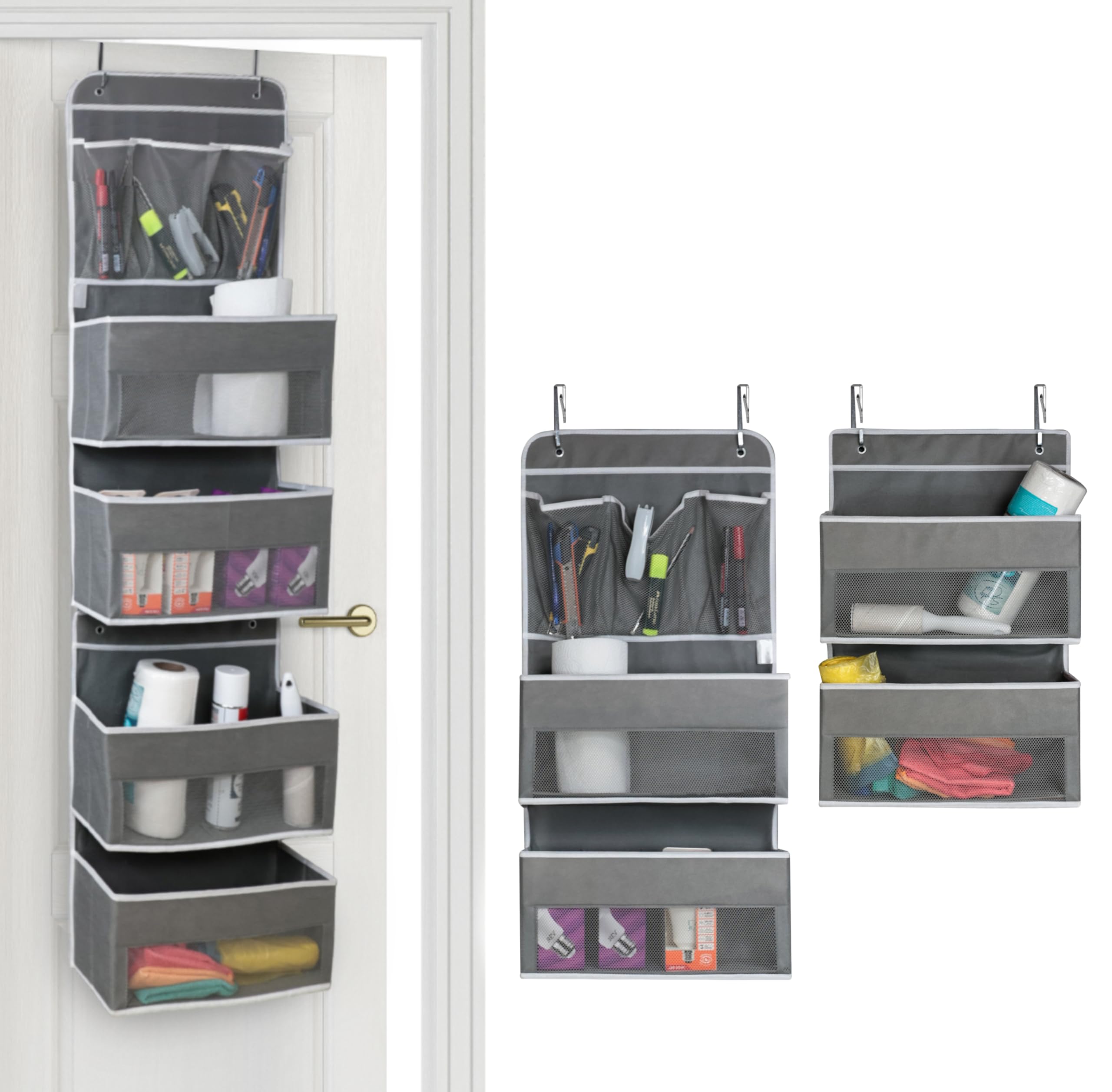 Amazon.com: AGEX 5-Tier Over the Door Storage Organizer with 4 Large ...