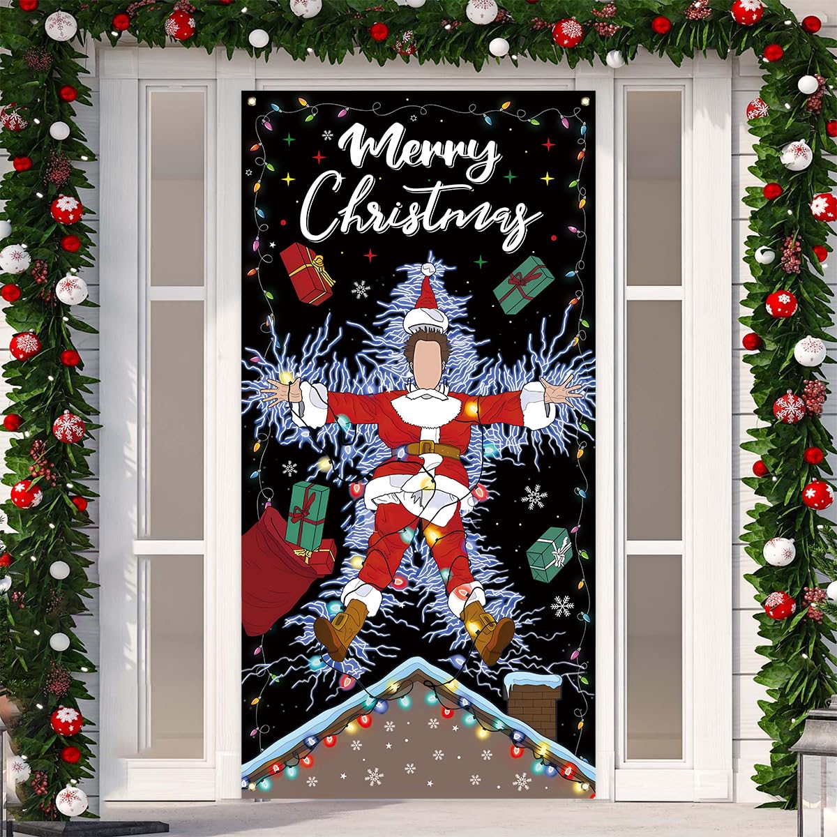Amazon.com: Christmas Vacation Door Cover Funny Christmas Banner ...