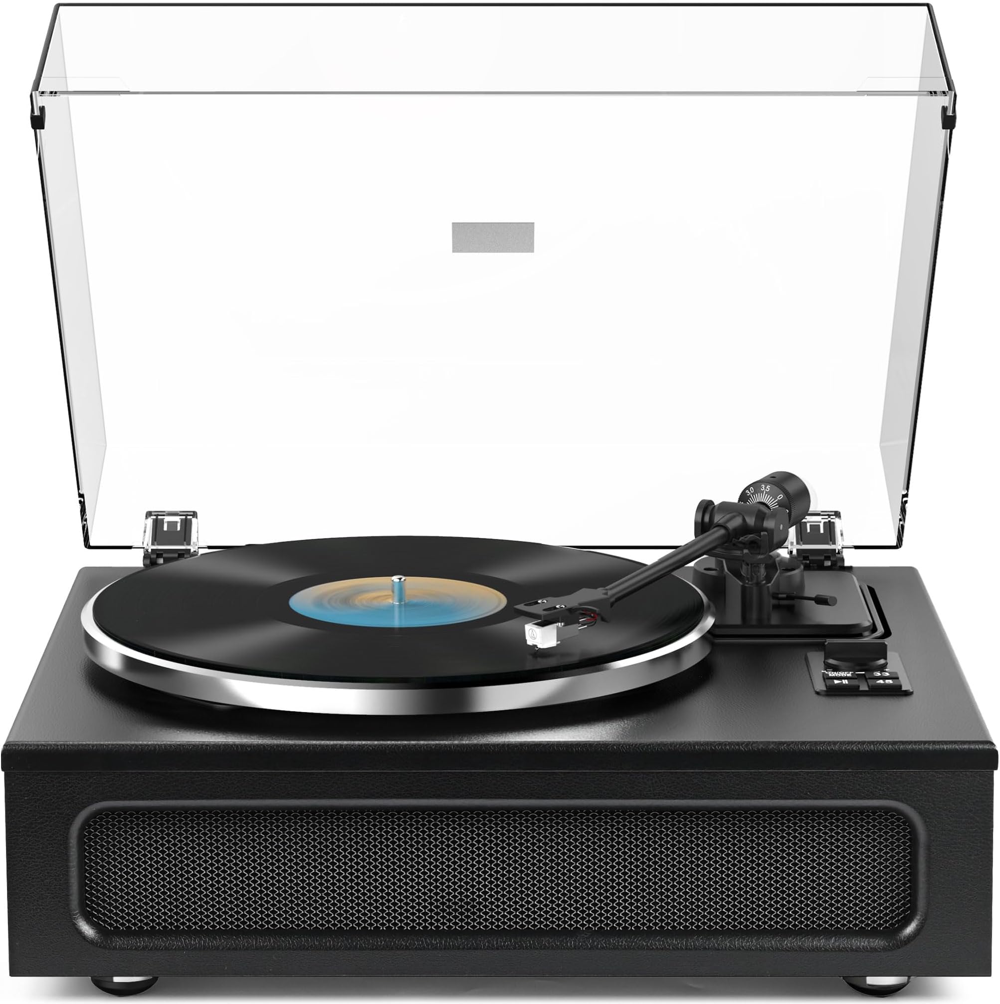 Amazon.com: Record Player for Vinyl with Four Stereo Speakers Belt ...