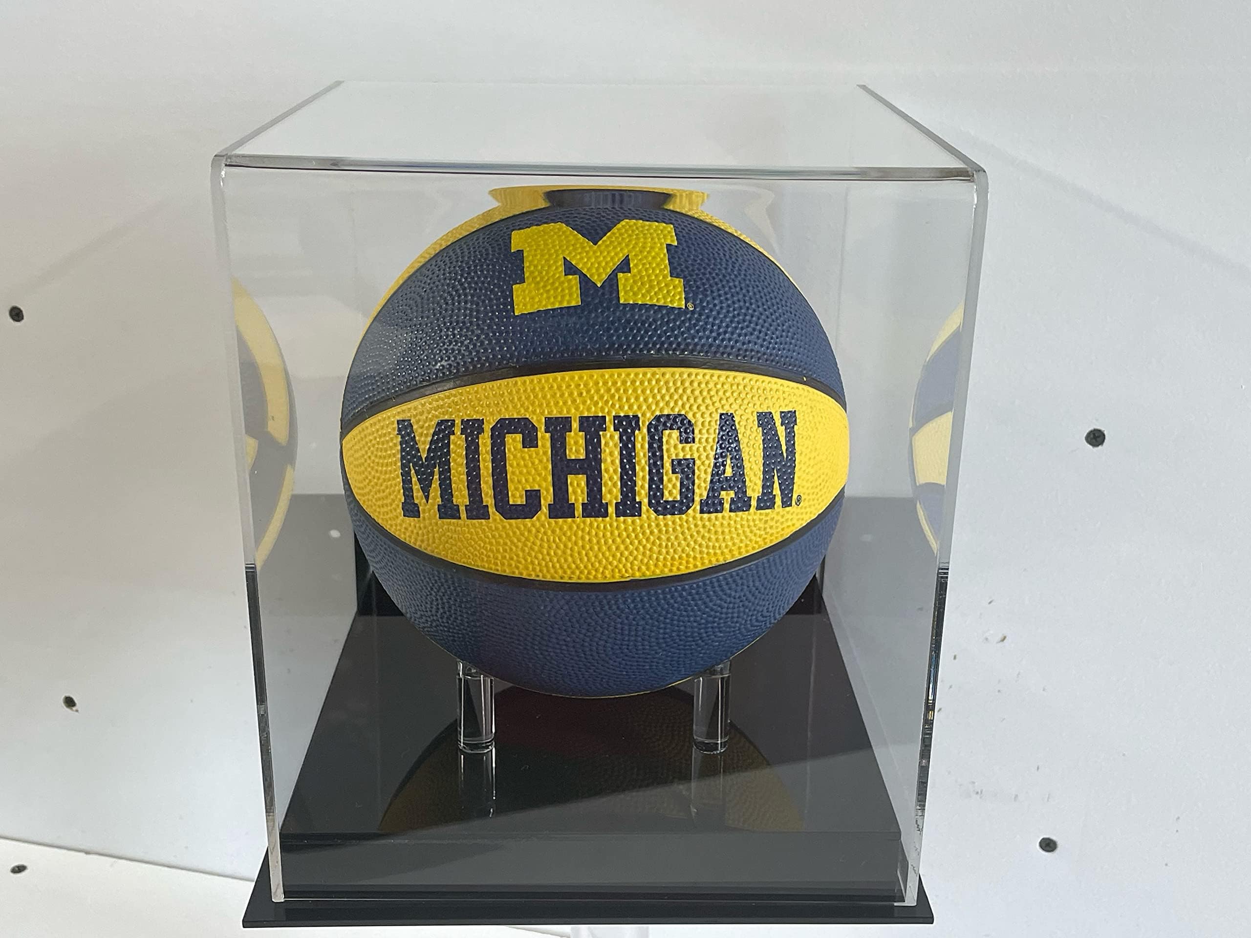 Amazon.com: Mini Basketball case with Black Acrylic Wall Mount with ...