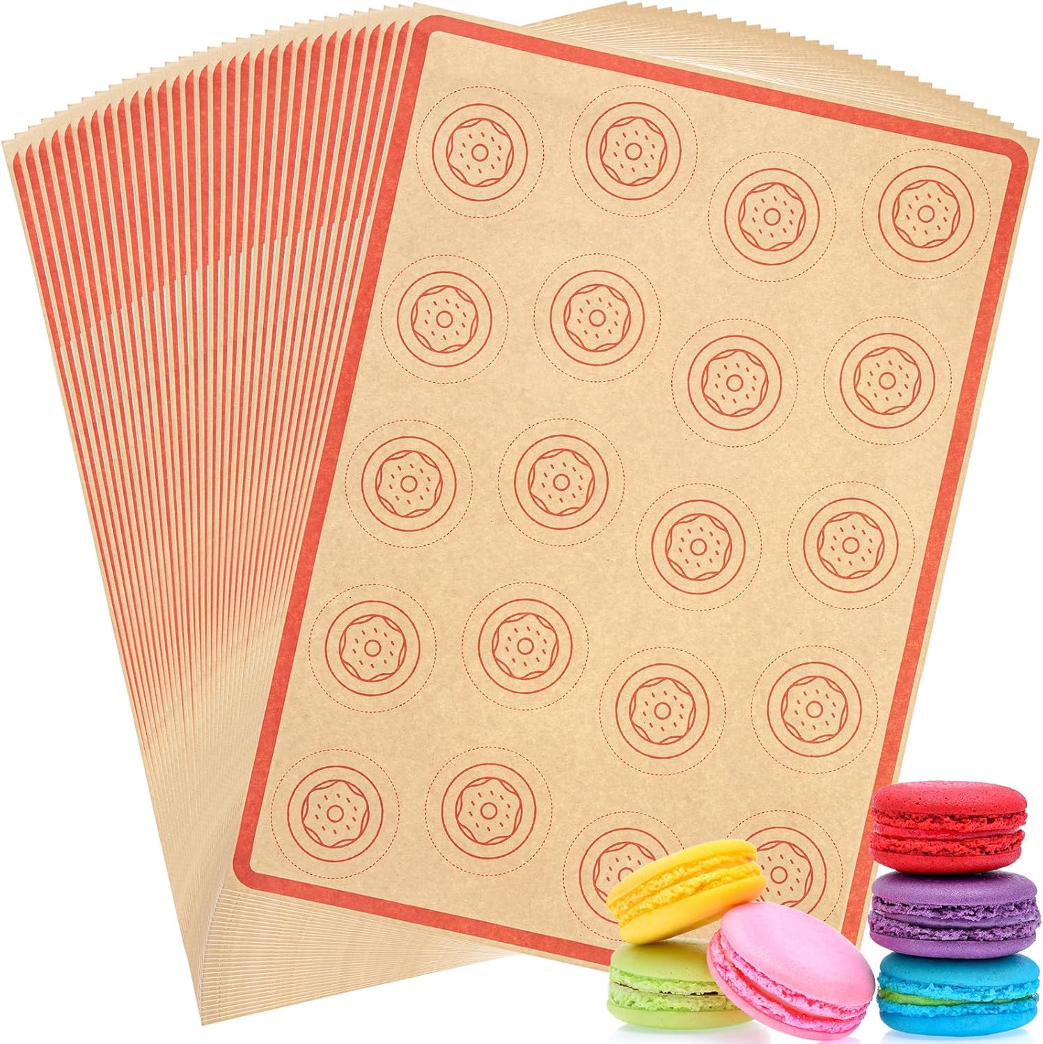 Amazon.com: Mimorou 150 Pcs Disposable Macaron Cookie Parchment Paper ...