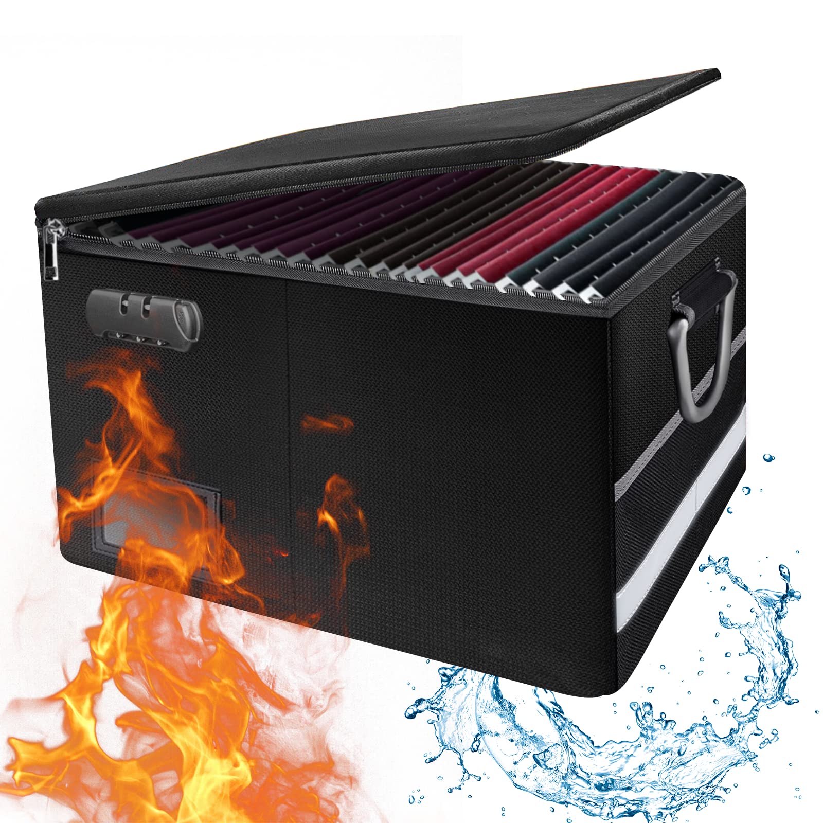 Buy HandSonic Fireproof Document Box with Lock, Fireproof Fireproof Box ...