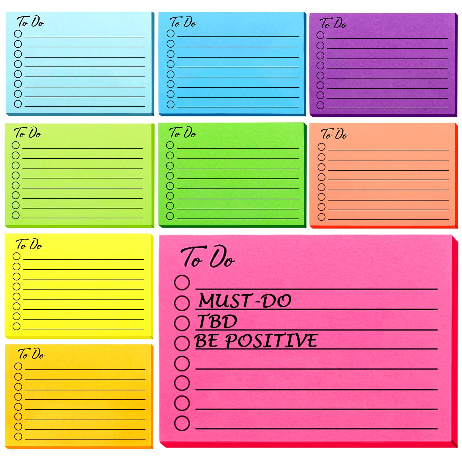 Baborui9 Pack To Do List Sticky Notes 450 Sheets Self | Desertcart Sri ...
