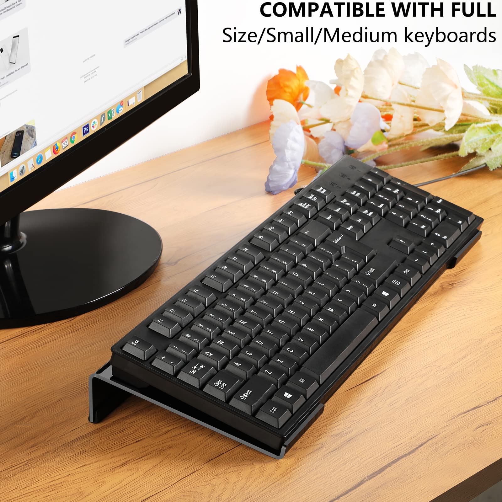 Snapklik.com : Egchi Acrylic Computer Keyboard Stand For Desk