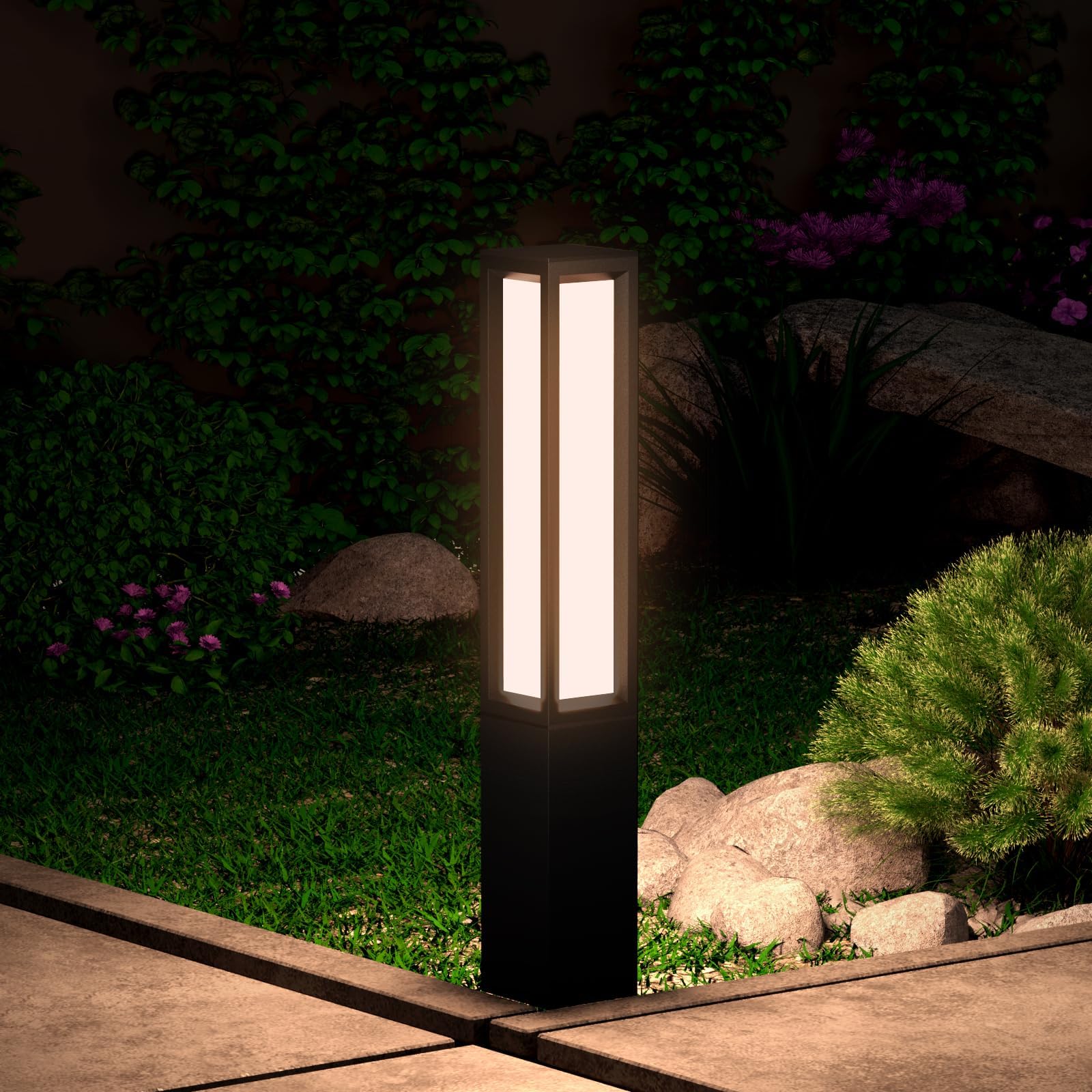 SkyGlow Outdoor Landscape Path Light, 32" Aluminum IP55 Waterproof Line ...