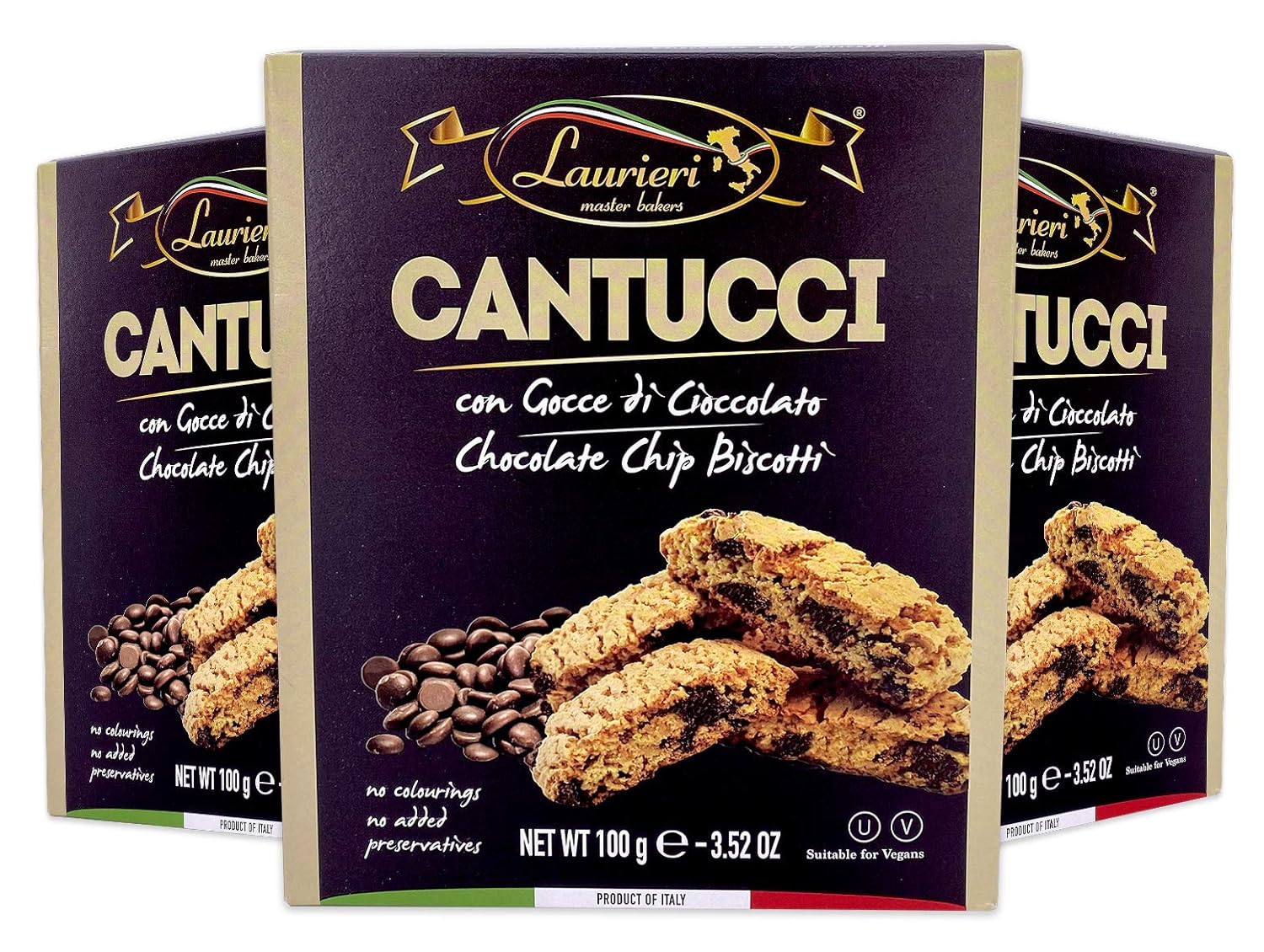 Amazon.com: Laurieri Italian Chocolate Chip Biscotti Cantuccini ...