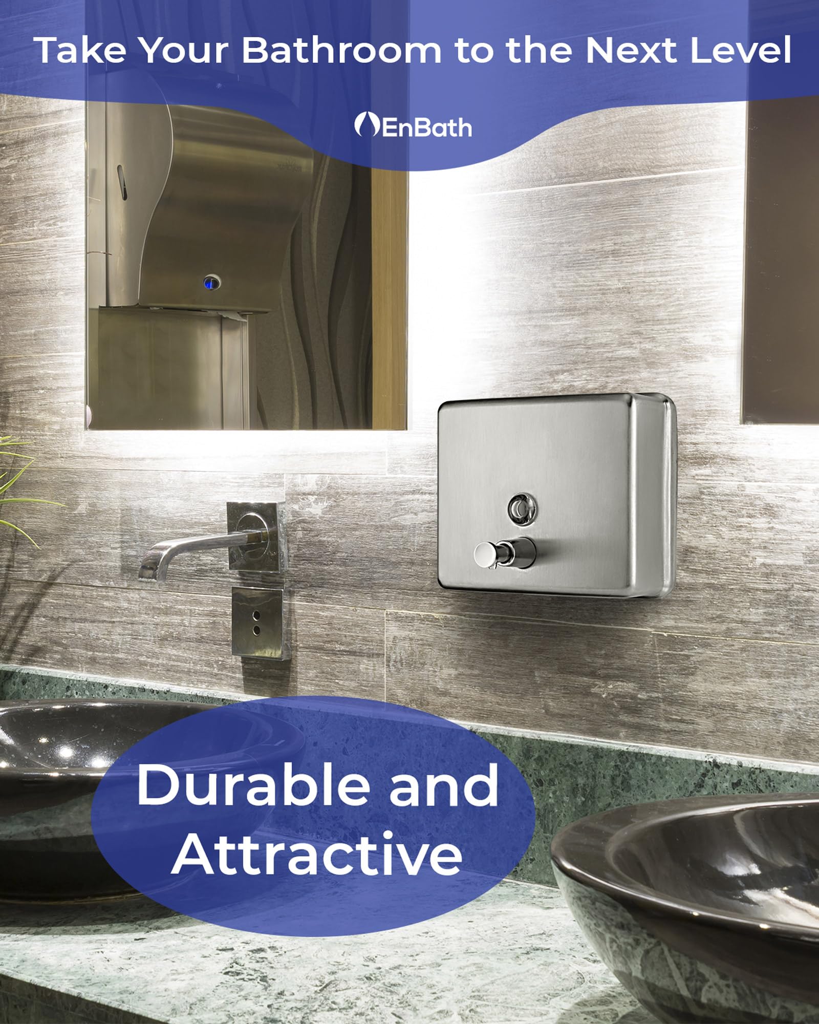 Snapklik.com : Commercial Soap Dispenser Wall Mount - Extra Large 46 Oz ...