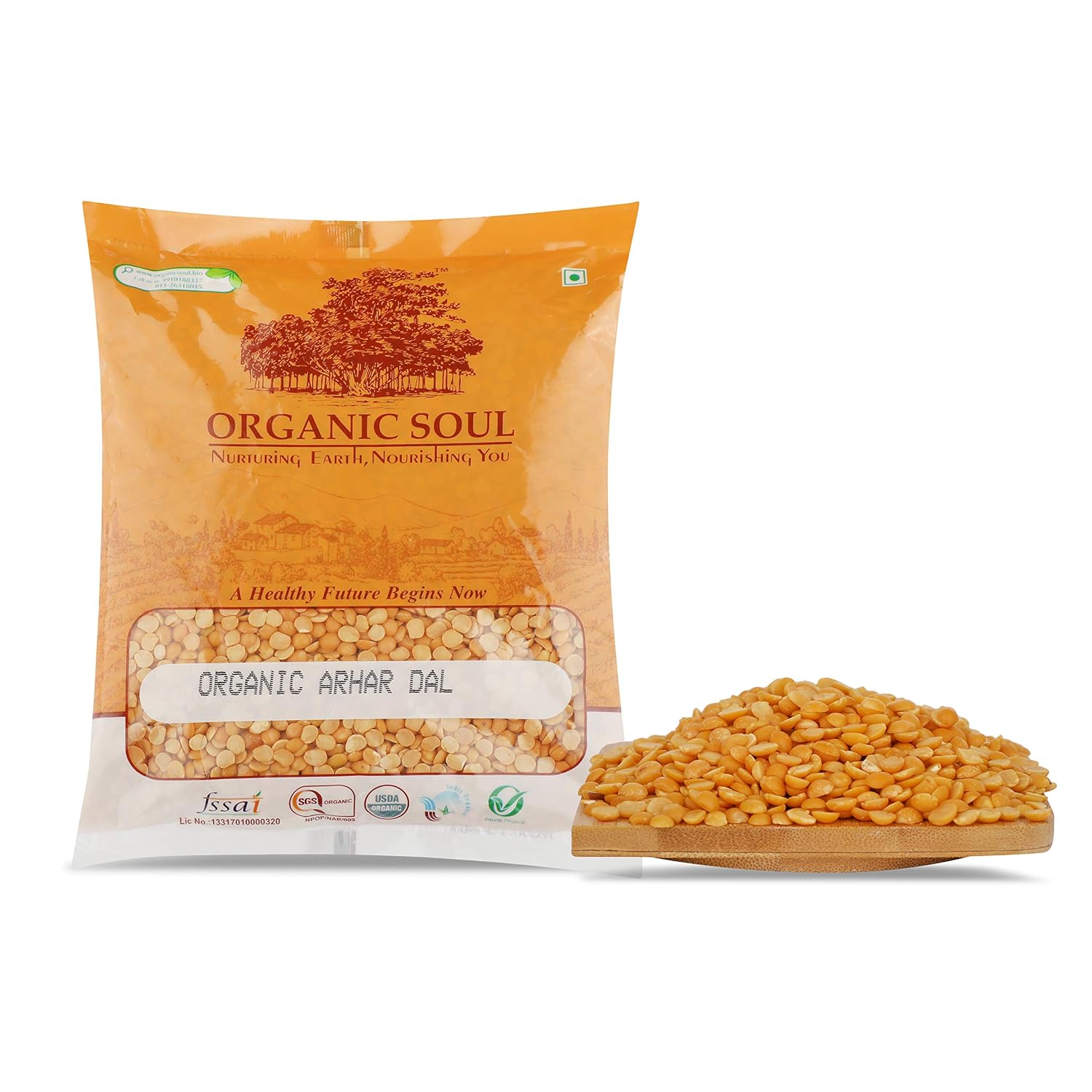 Organic Soul, Toor Dal, Arhar Pulses 500gram Rich in Protein 100% ...