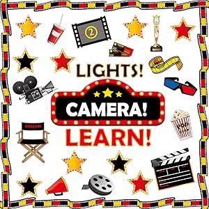 Amazon.com: Lonfliness Movie Night Bulletin Board Classroom Decoration ...