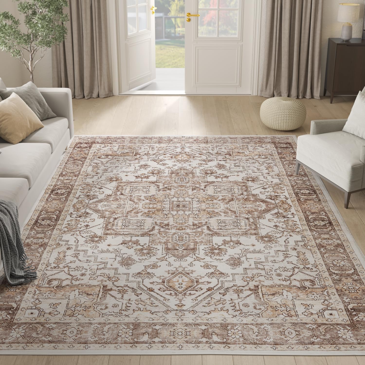 Amazon.com: jinchan Area Rug 6x9 Vintage Entryway Rug Washable Indoor ...