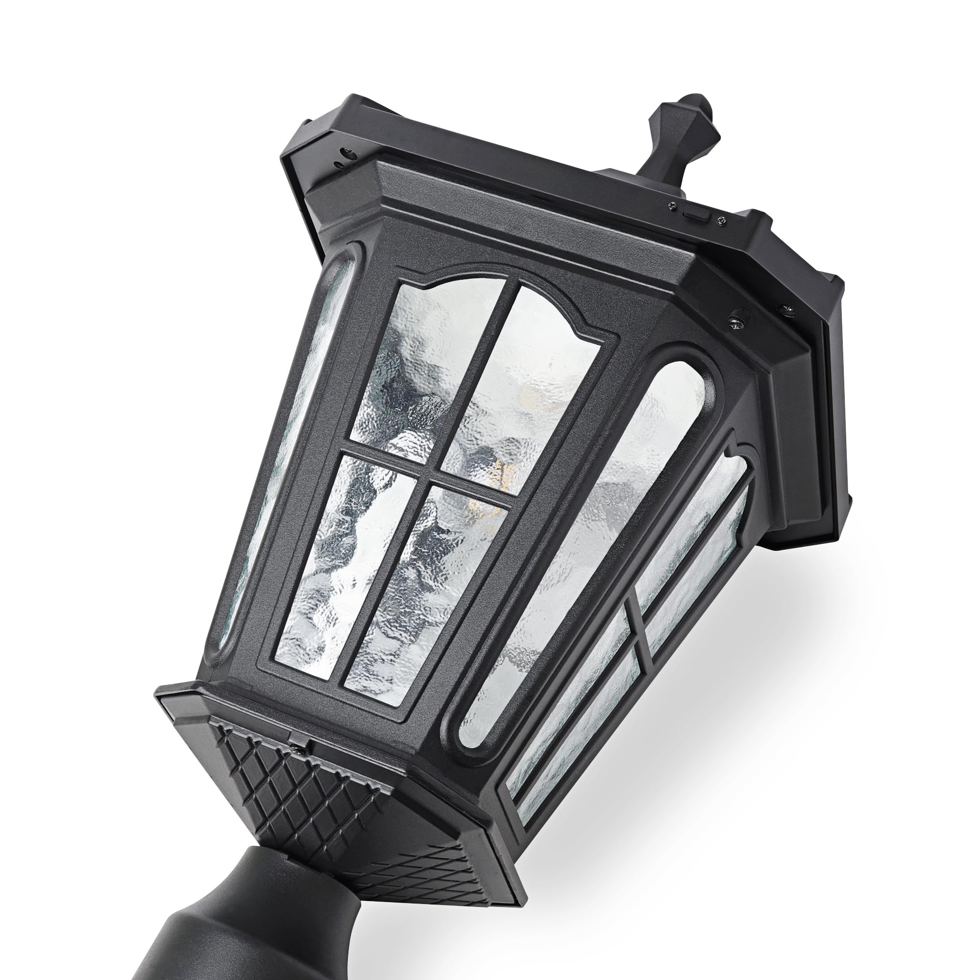 Octagon Lamp Post Outside Lighting Tapered Light Pole | AL 4M Black