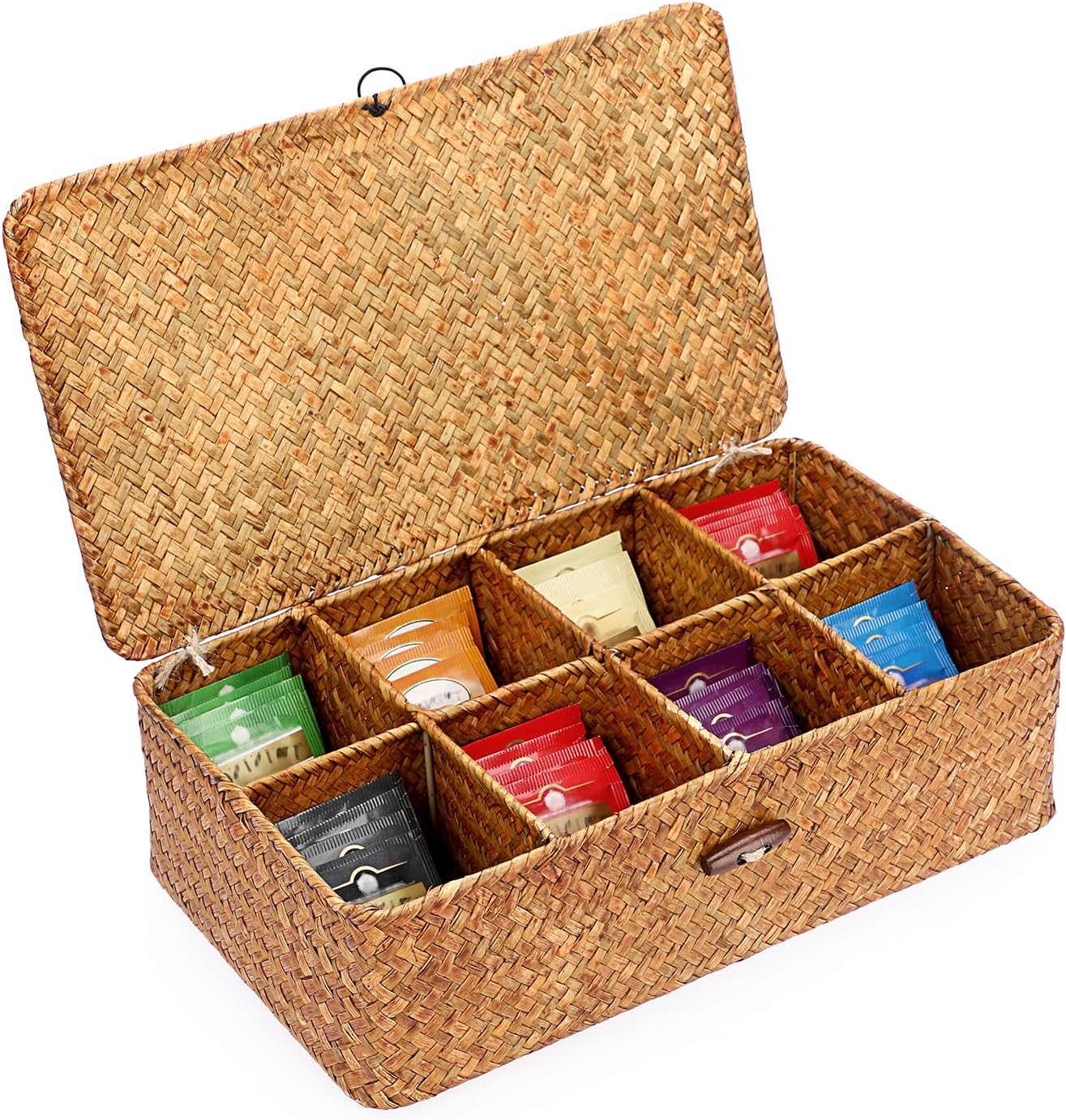 Amazon.com - Hipiwe Tea Bag Organizer Sugar Packet Holder with Lid, 8 ...