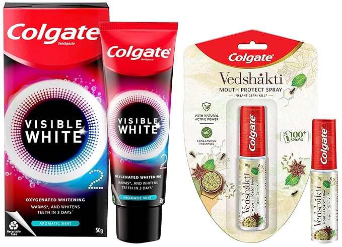 Buy Colgate Visible White O2, Teeth Whitening Toothpaste, Aromatic Mint ...