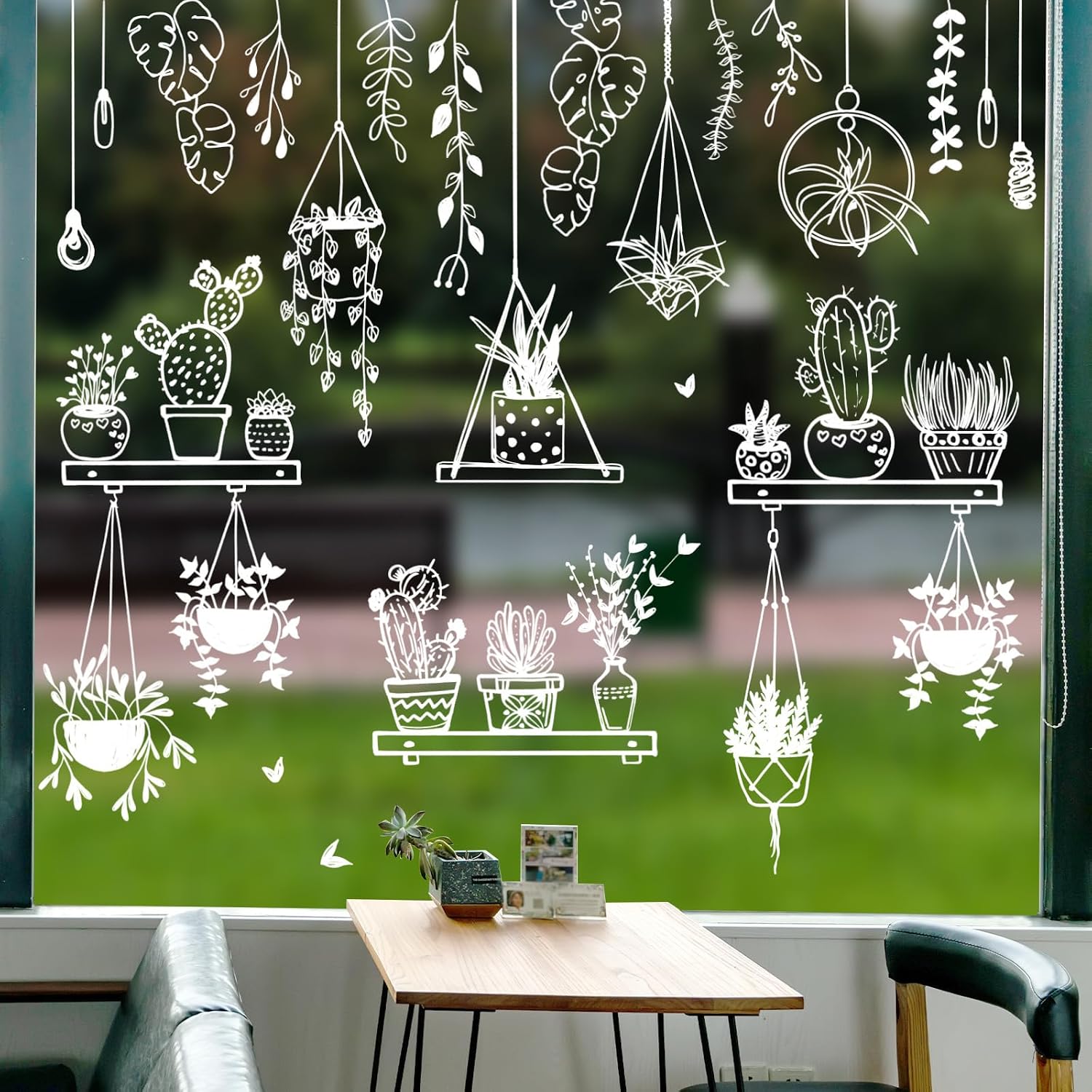 Amazon.com: JarThenaAMC 37Pcs Potted Plant Window Clings Spring Summer ...