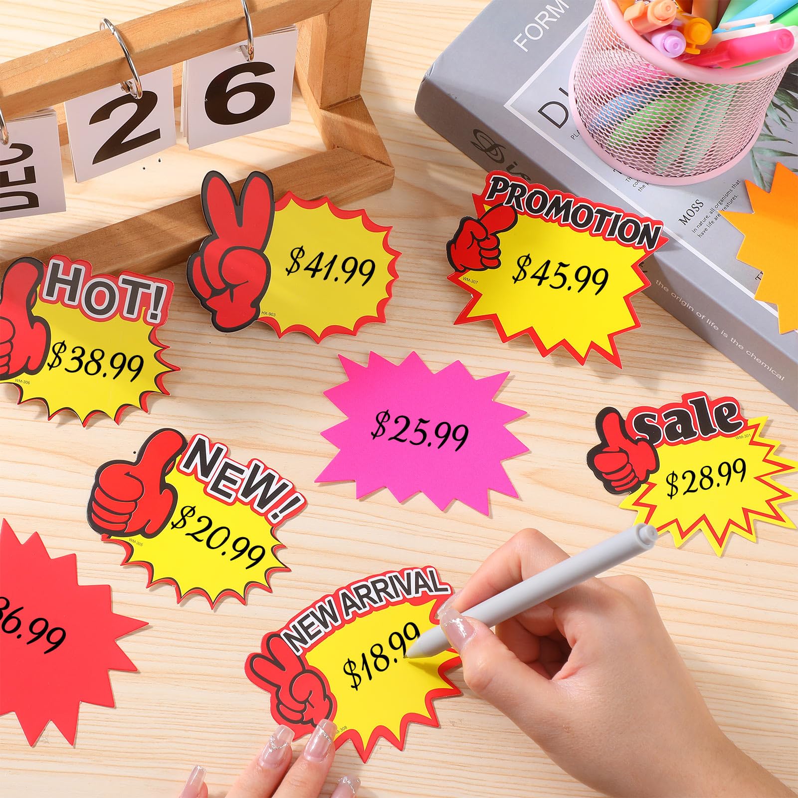 Snapklik.com : 1500 Pieces Starburst Signs Sale Signs For Retail Store ...