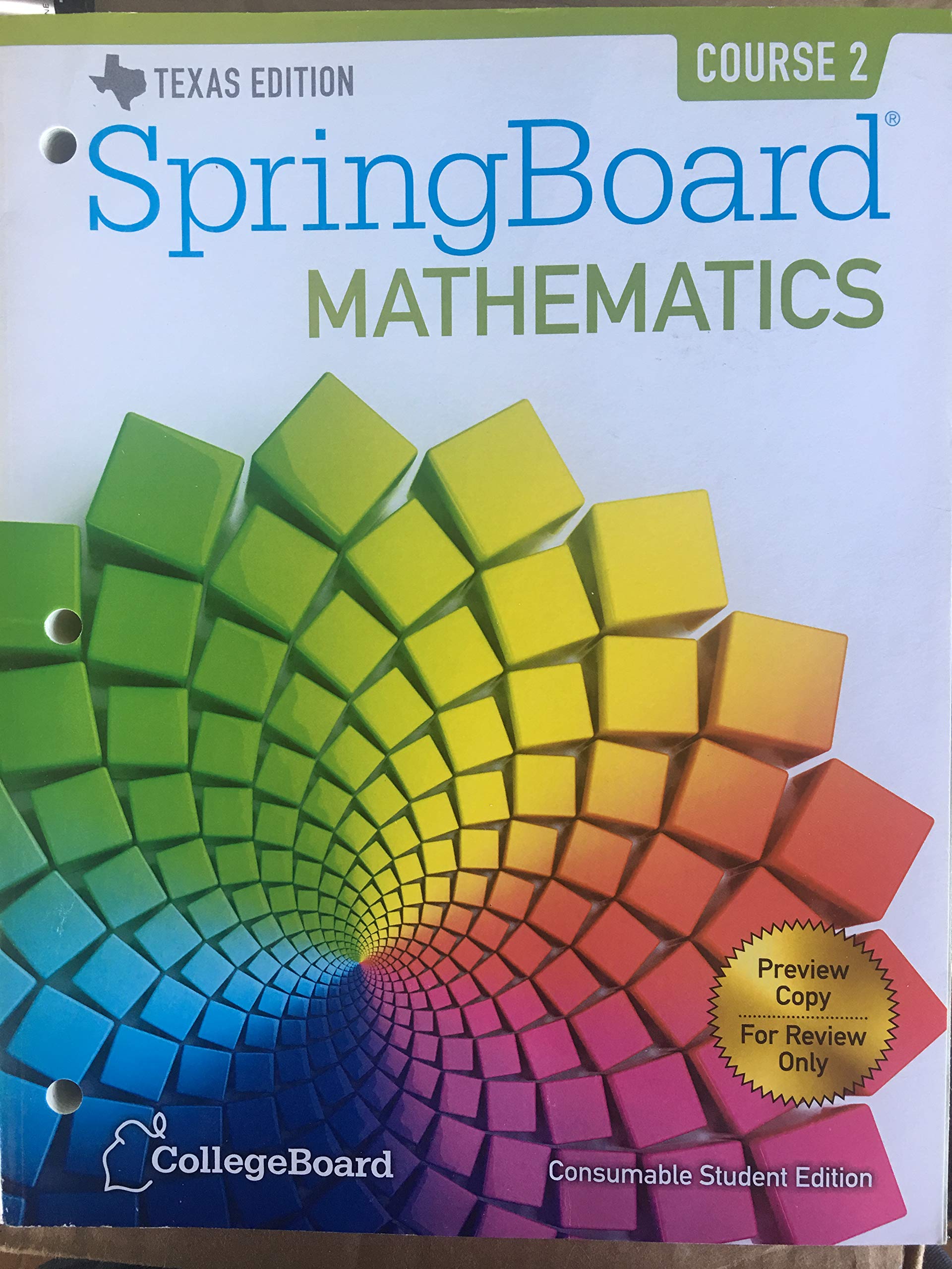 Amazon.com: SpringBoard Mathematics Course 2 Student Edition ...