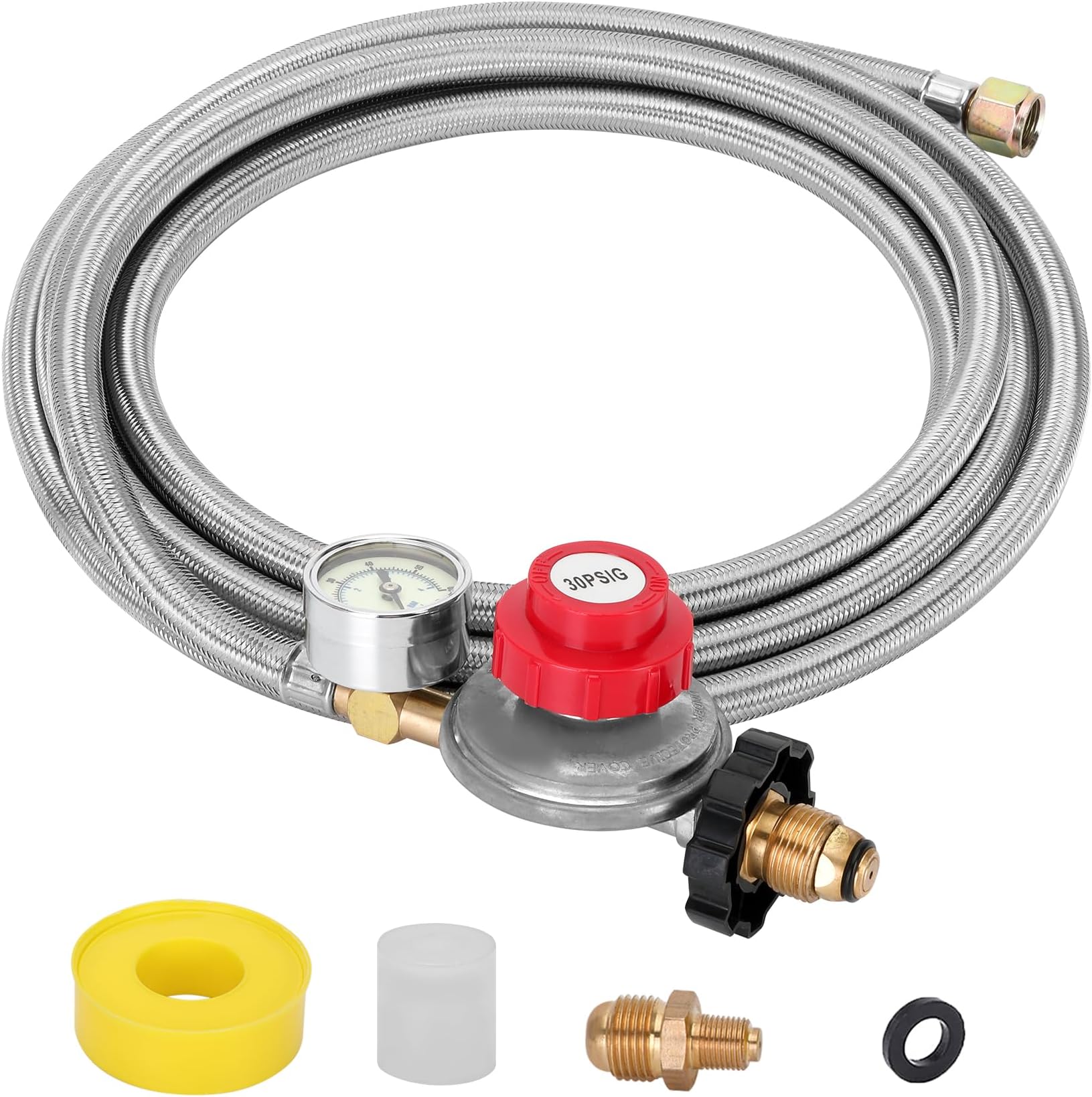 Amazon.com : Micnce 0-30 PSI High Pressure Adjustable Propane Regulator ...